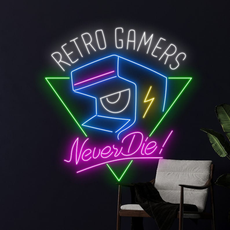 Handmadetneonsign Custom Arcade Game Machine Neon Sign, Game Machine ...