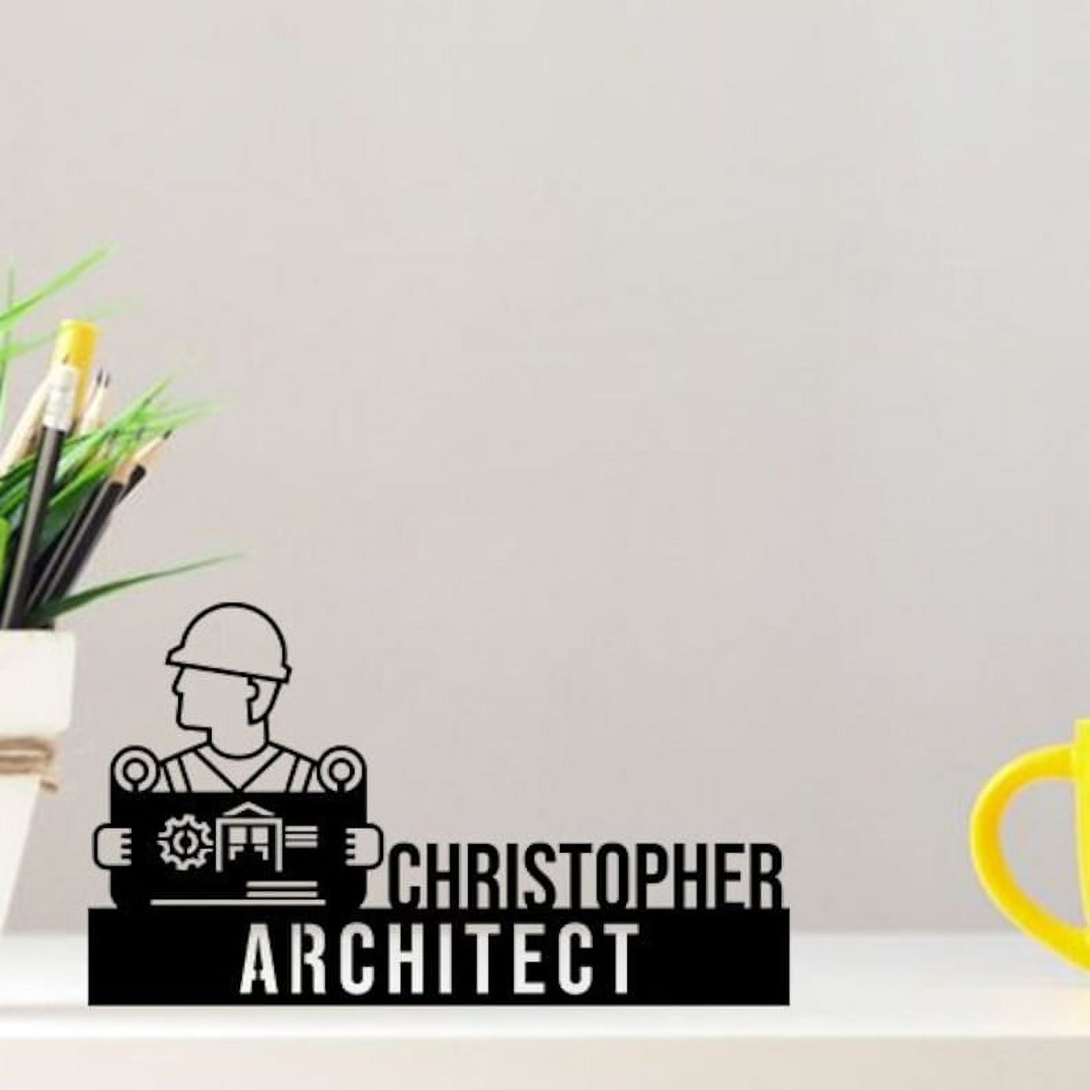 Handmadetneonsign Custom Architect Desk Name Plate, Architect Metal ...