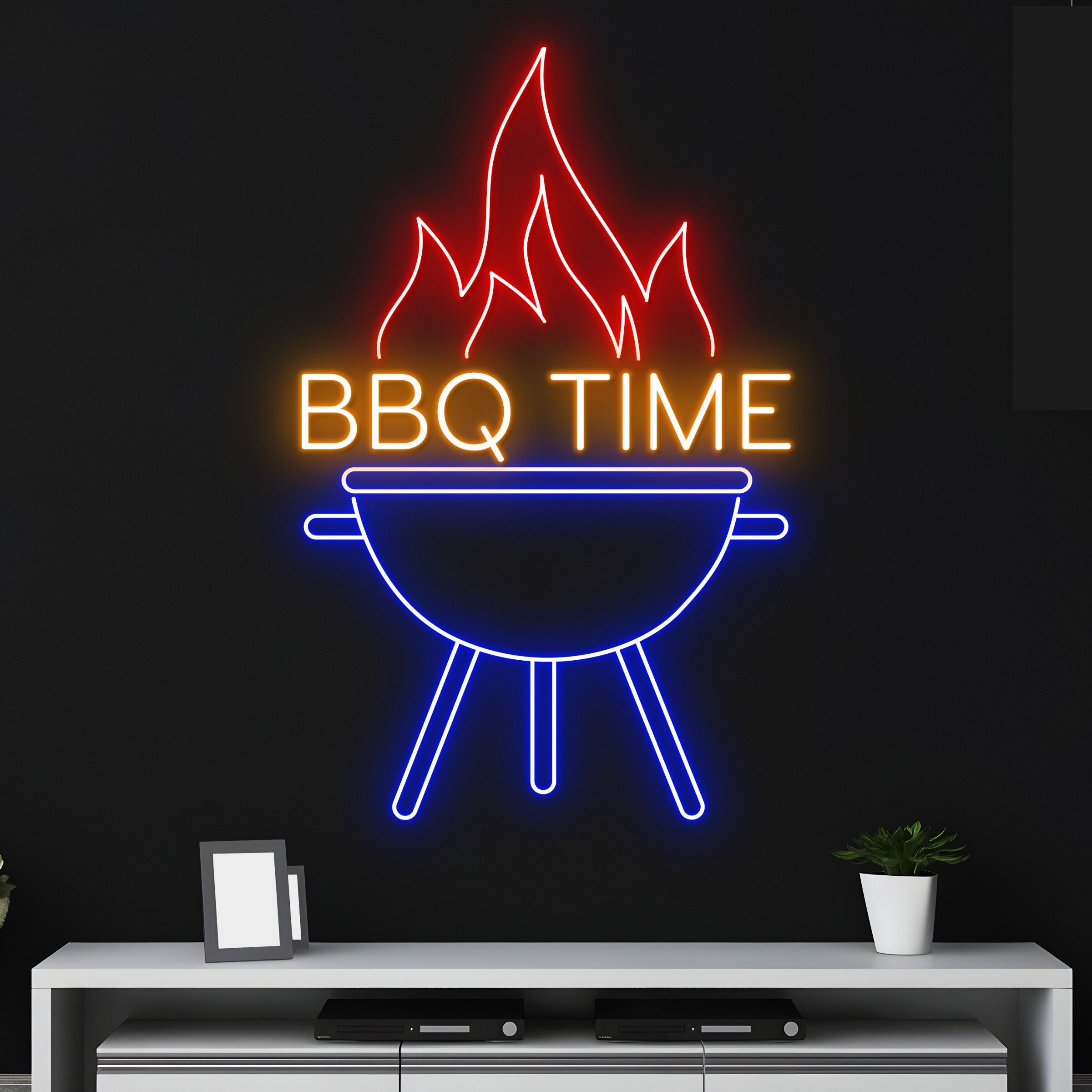 Handmadetneonsign Custom BBQ Time Neon Light, BBQ Neon Sign, Barbecue ...