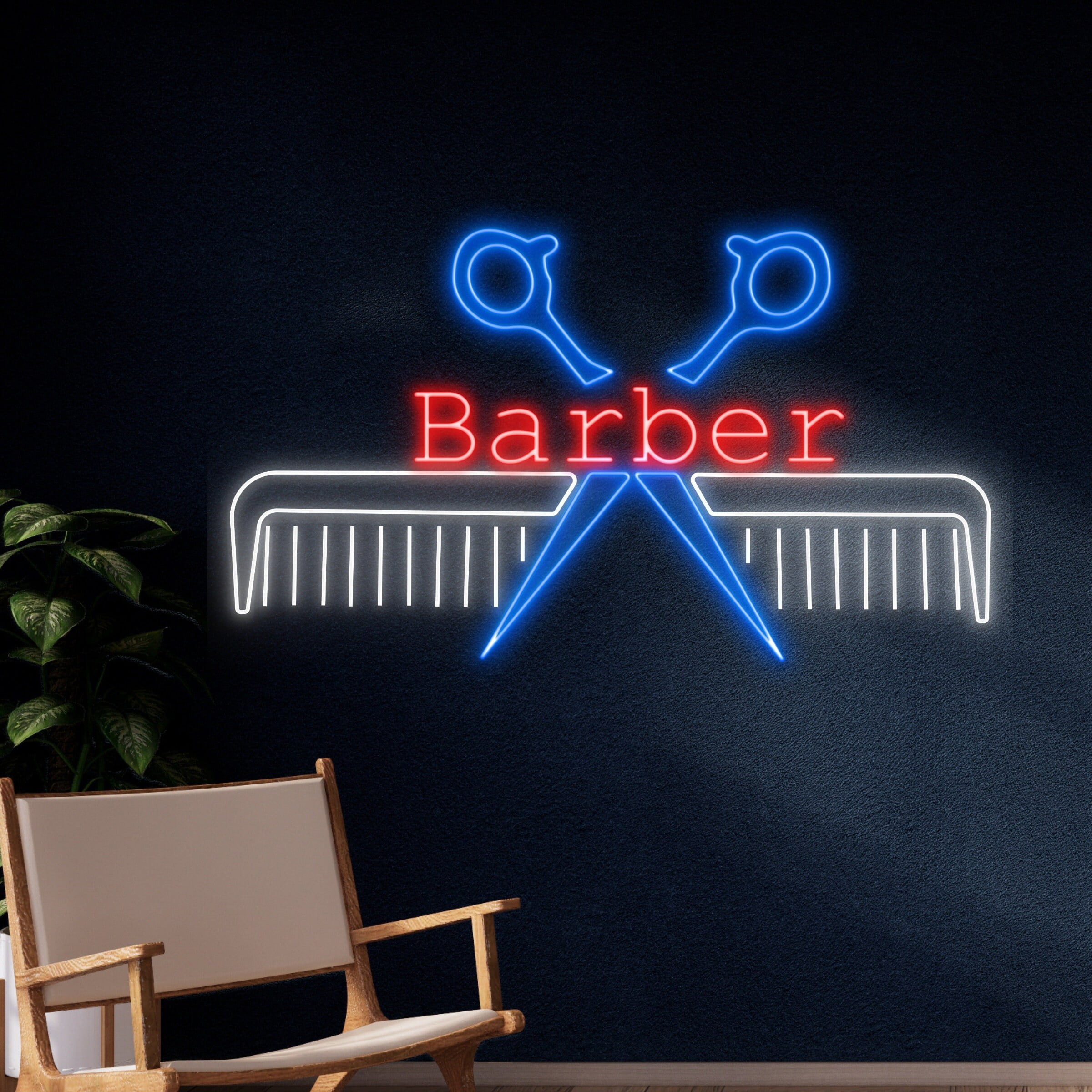 Handmadetneonsign Custom Barber Shop Led Sign, Barber Shop Neon Sign ...