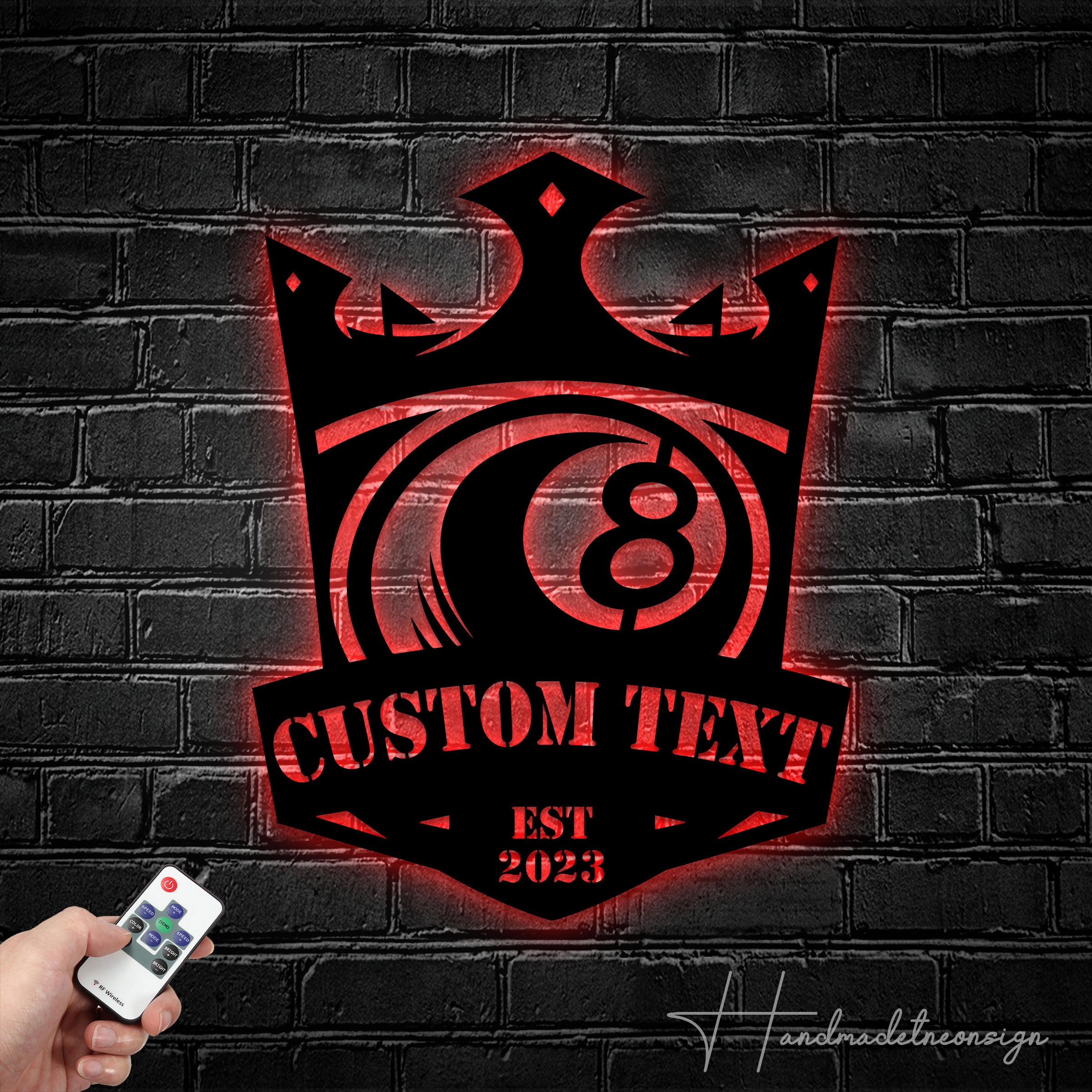 Handmadetneonsign Custom Billiards Metal Wall Art LED Light ...