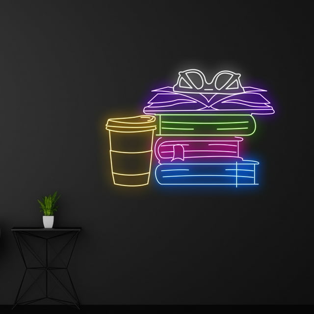 Handmadetneonsign Custom Books Neon Sign, Back To School LED Light ...