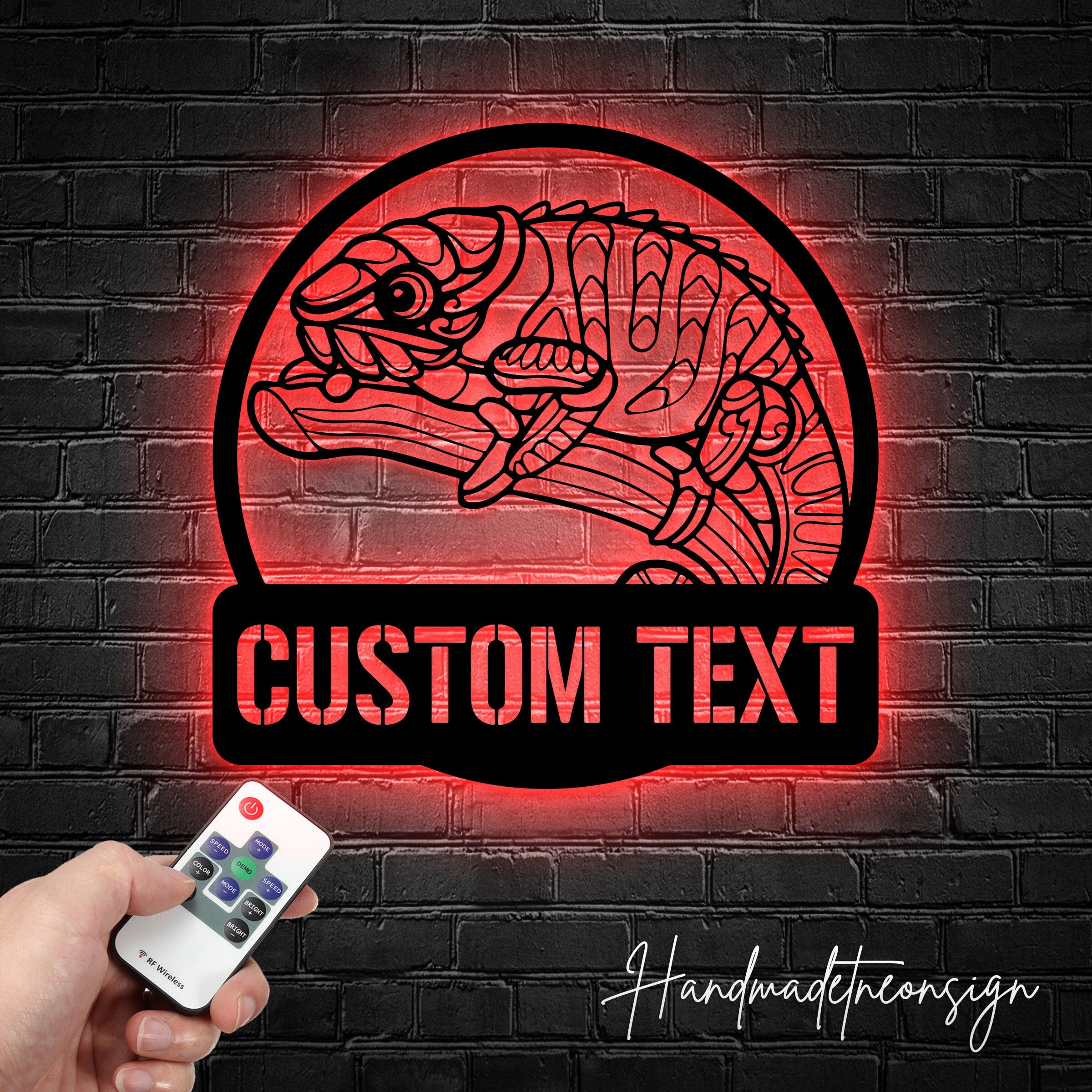 Handmadetneonsign Custom Chameleon Metal Wall Art LED Light ...