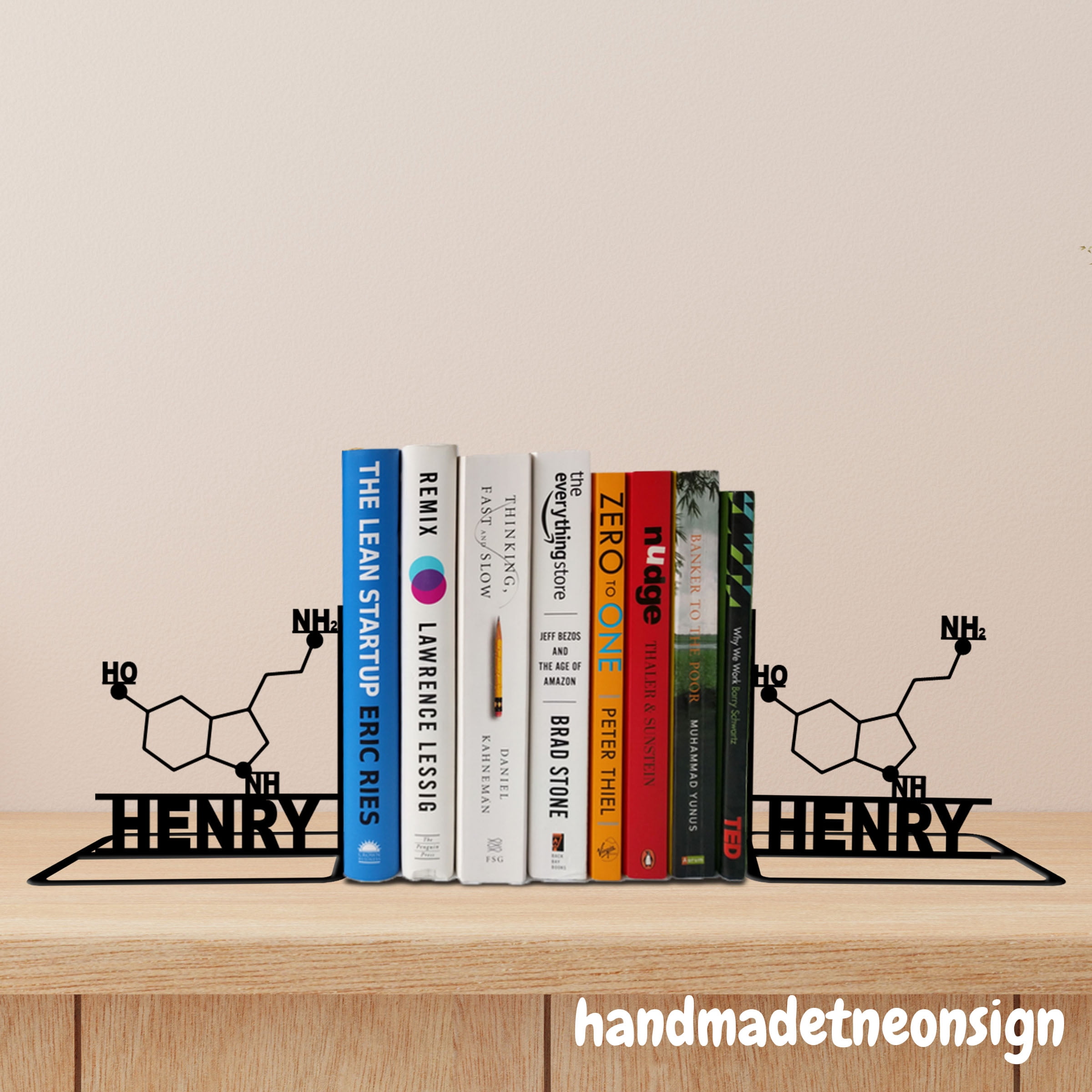 Handmadetneonsign Custom Chemical Metal Bookends, Office Bookend ...