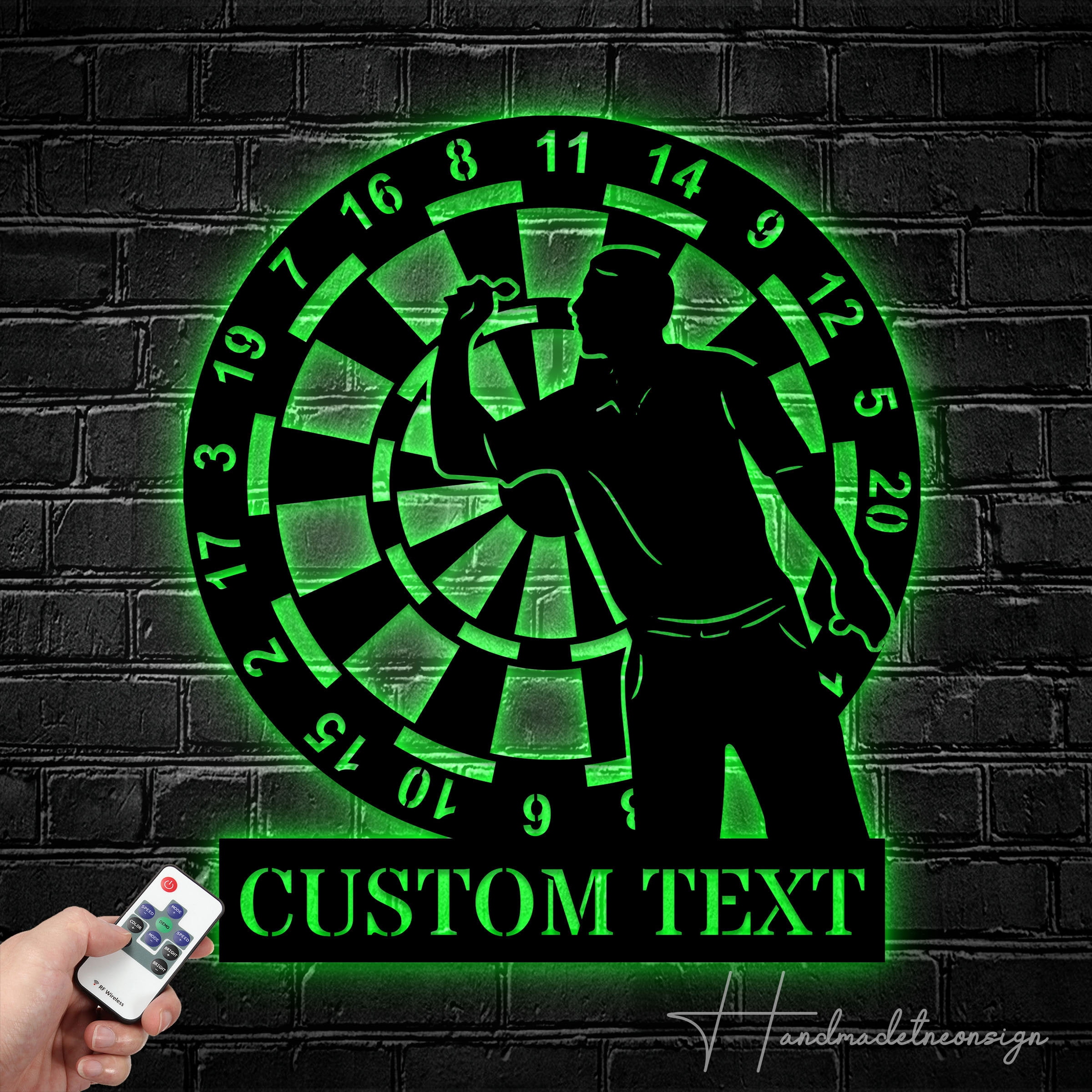 Handmadetneonsign Custom Dart Dartboard Metal Wall Art LED Light ...