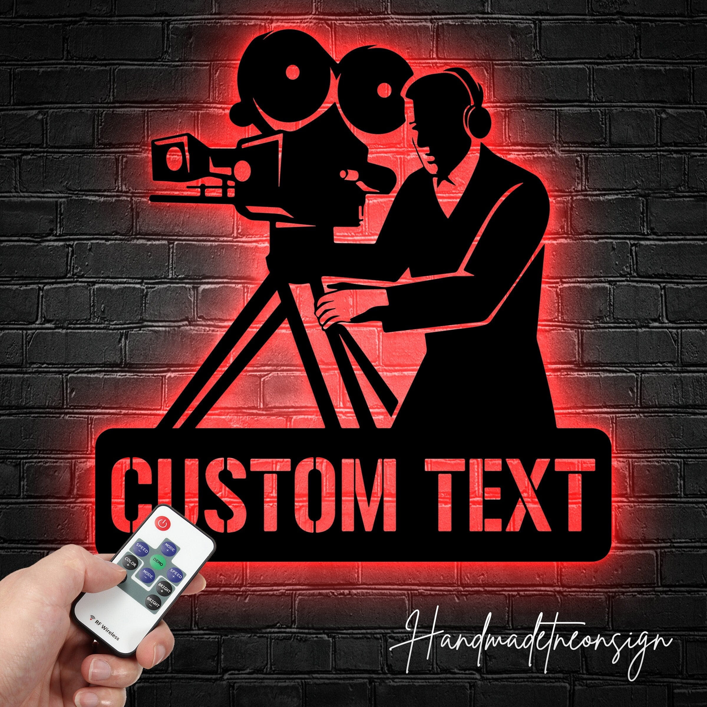 Handmadetneonsign Custom Director Name Metal Wall Art with LED Light ...
