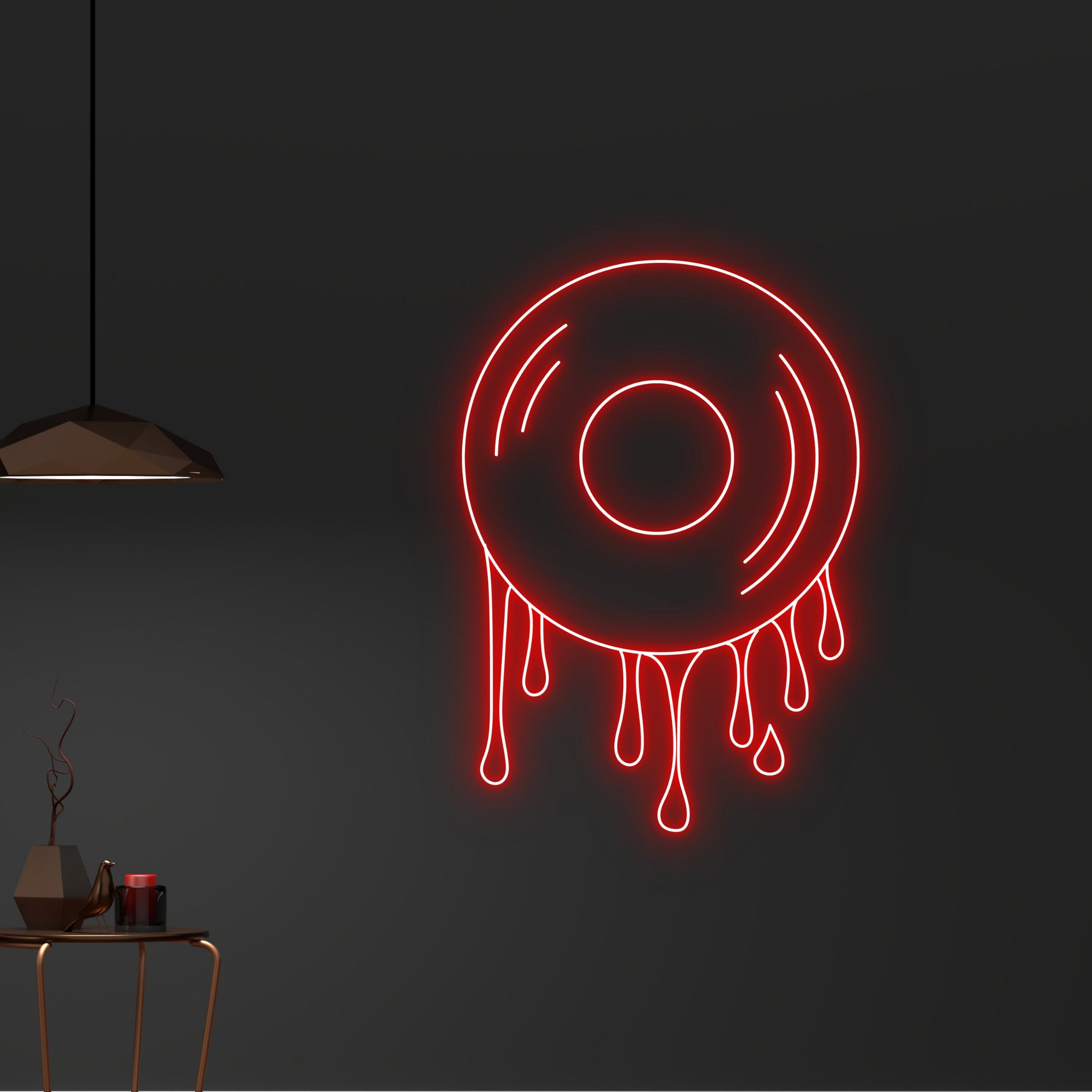 Handmadetneonsign Custom Dripping Record Disc Led Sign, Dripping Disc ...