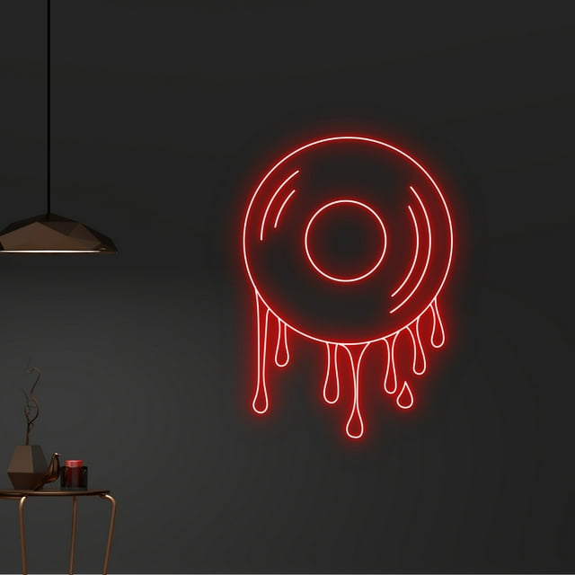 Handmadetneonsign Custom Dripping Record Disc Led Sign, Dripping Disc ...