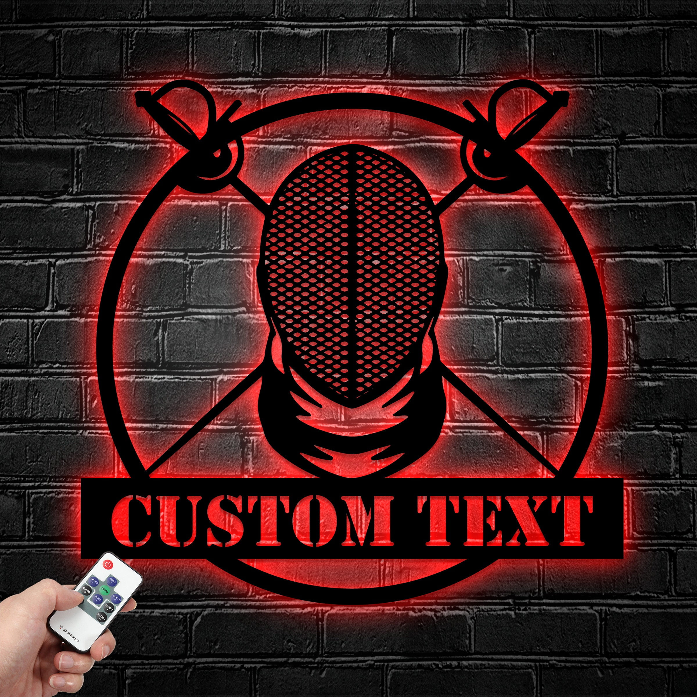 Handmadetneonsign Custom Fencing Metal Wall LED Light, Personalized ...