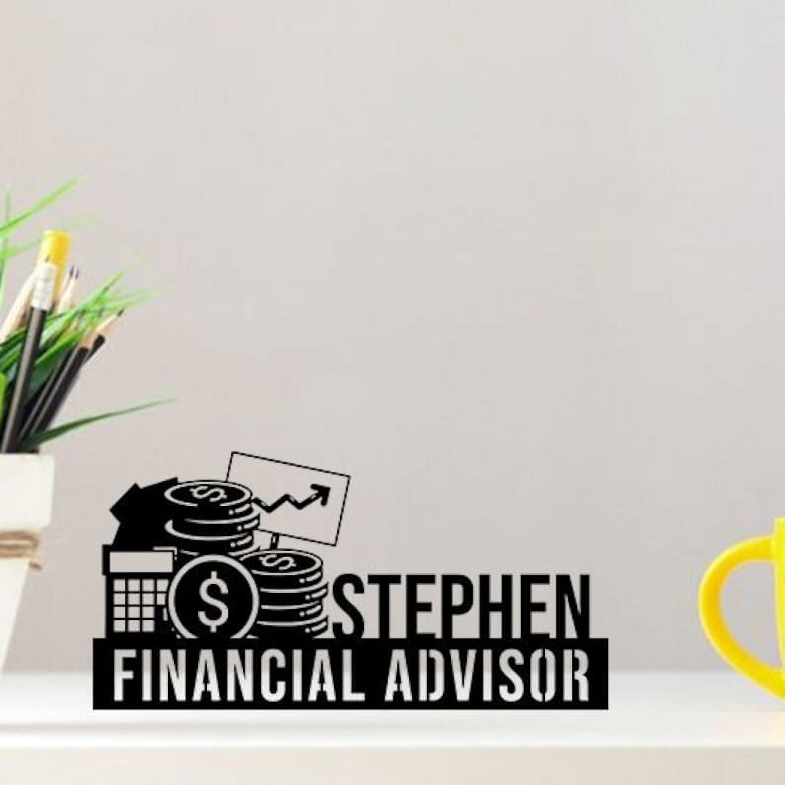 Handmadetneonsign Custom Financial Advisor Desk Name Plate, Financial ...