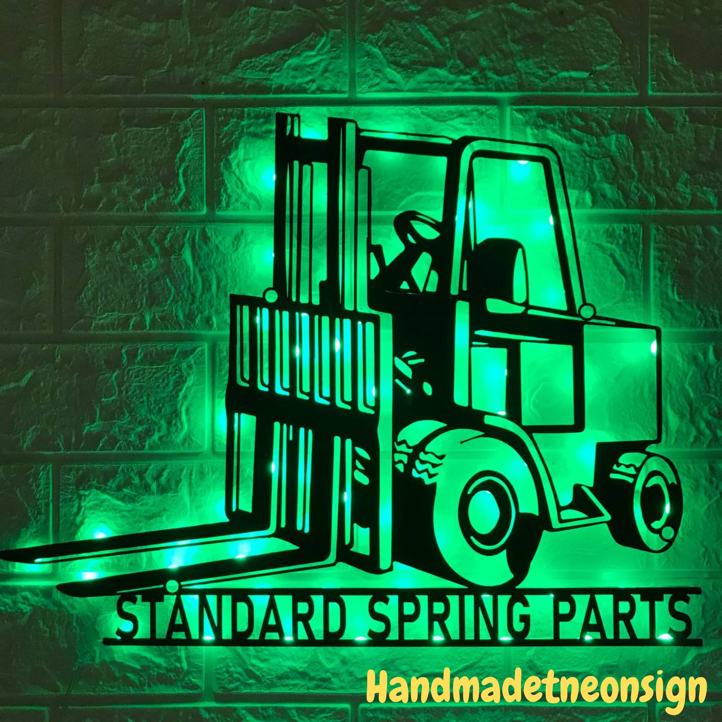 Handmadetneonsign Custom Forklift Driver Metal Wall Art LED Light ...