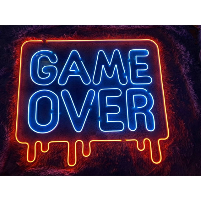 Handmadetneonsign Custom Game Over Neon Sign, Game Player Led Light ...