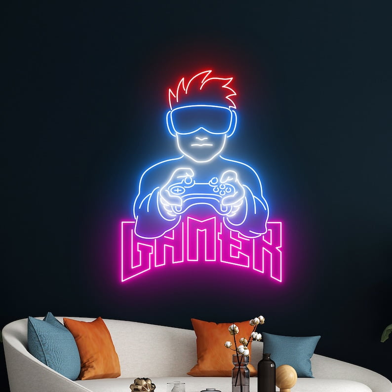 Handmadetneonsign Custom Gamer Neon Sign, Game Controller Led Sign ...