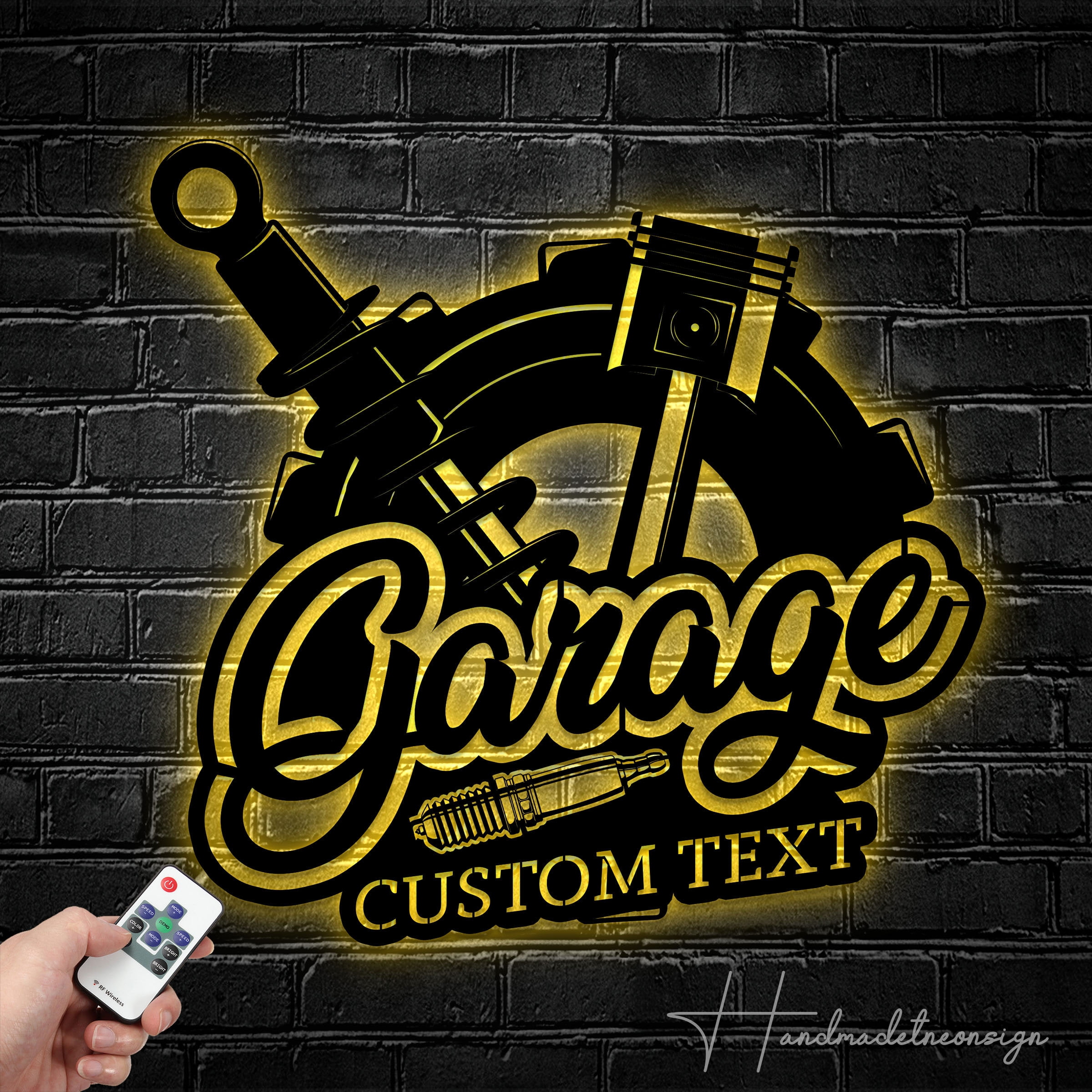 Handmadetneonsign Custom Garage Metal Wall LED Light, Custom Text ... Handmadetneonsign Custom Garage Metal Wall LED Light, Custom Text ...