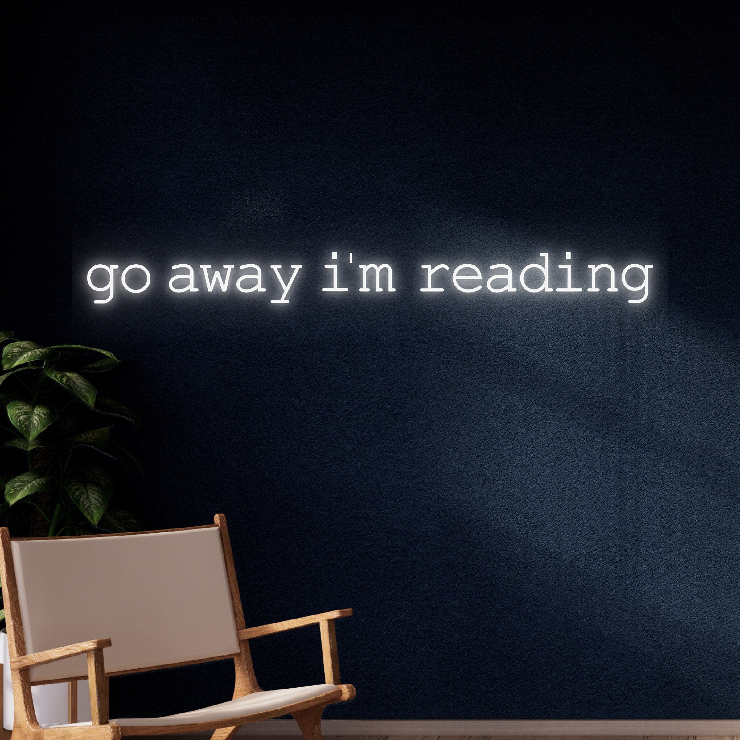 Handmadetneonsign Custom Go Away I'm Reading Neon Light, Book Neon Sign ...