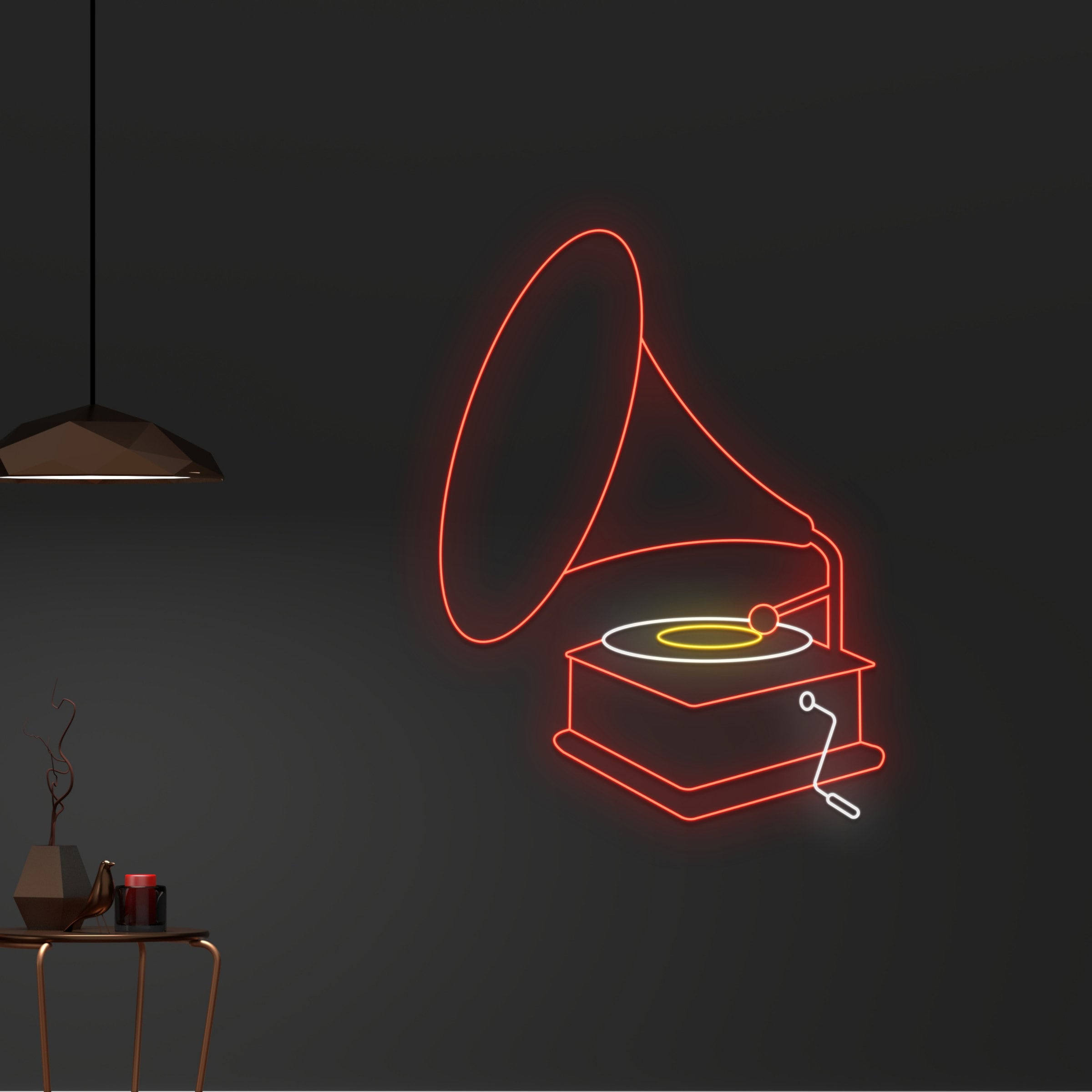 Handmadetneonsign Custom Gramophone Led Sign, Recorder Neon Light ...