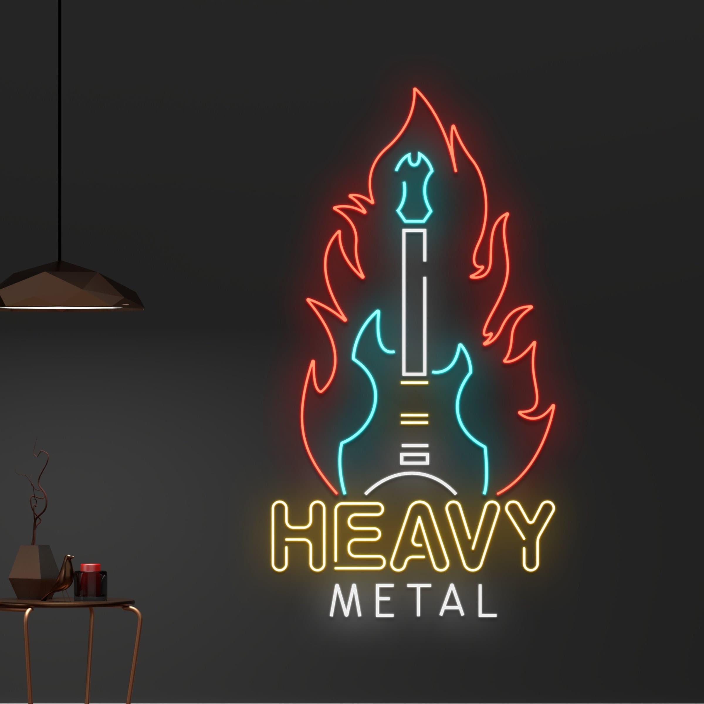 Handmadetneonsign Custom Heavy Metal Led Sign, Simply Metal Neon Light ...