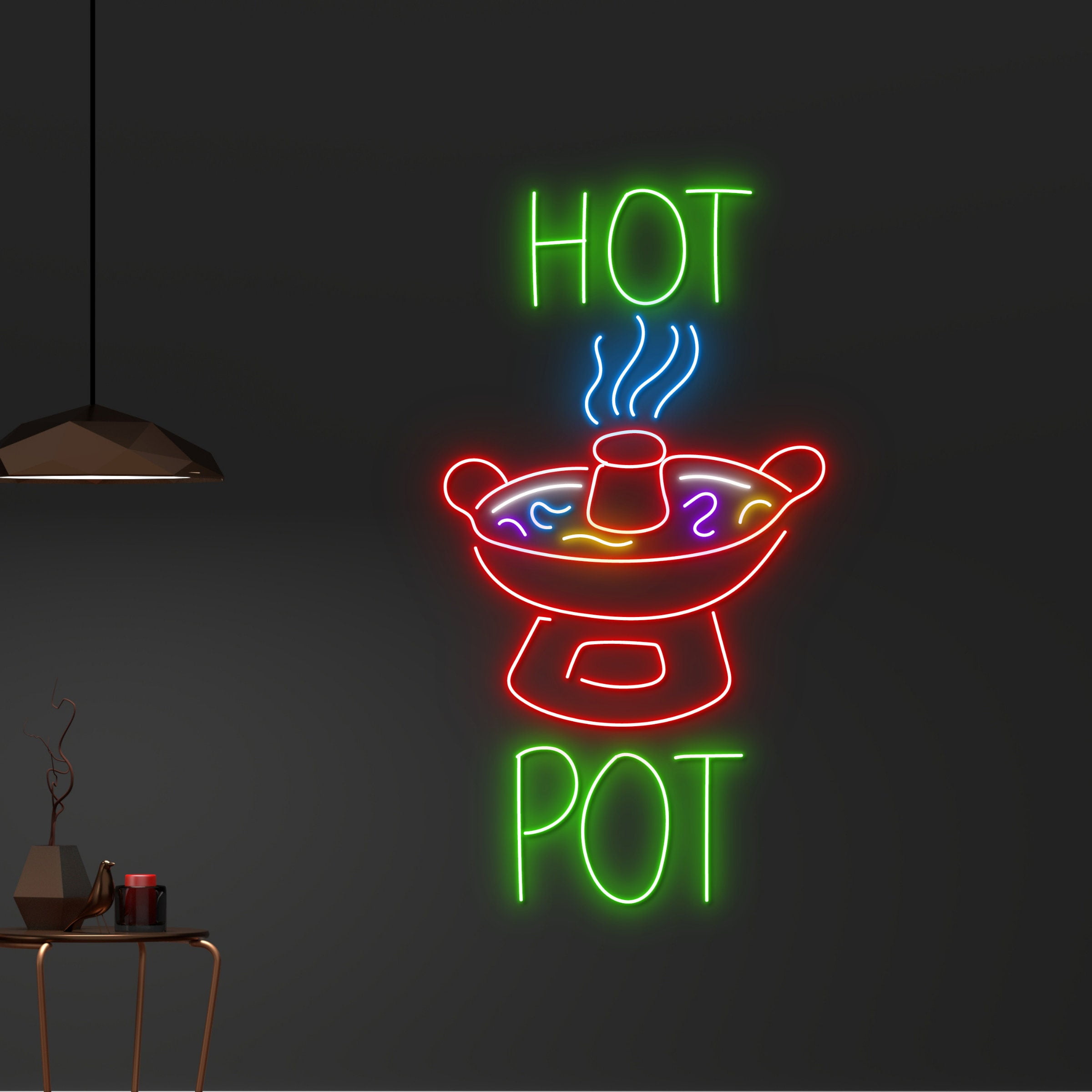 Handmadetneonsign Custom Hot Pot Neon Sign, Food Led Sign, Food Shop ...