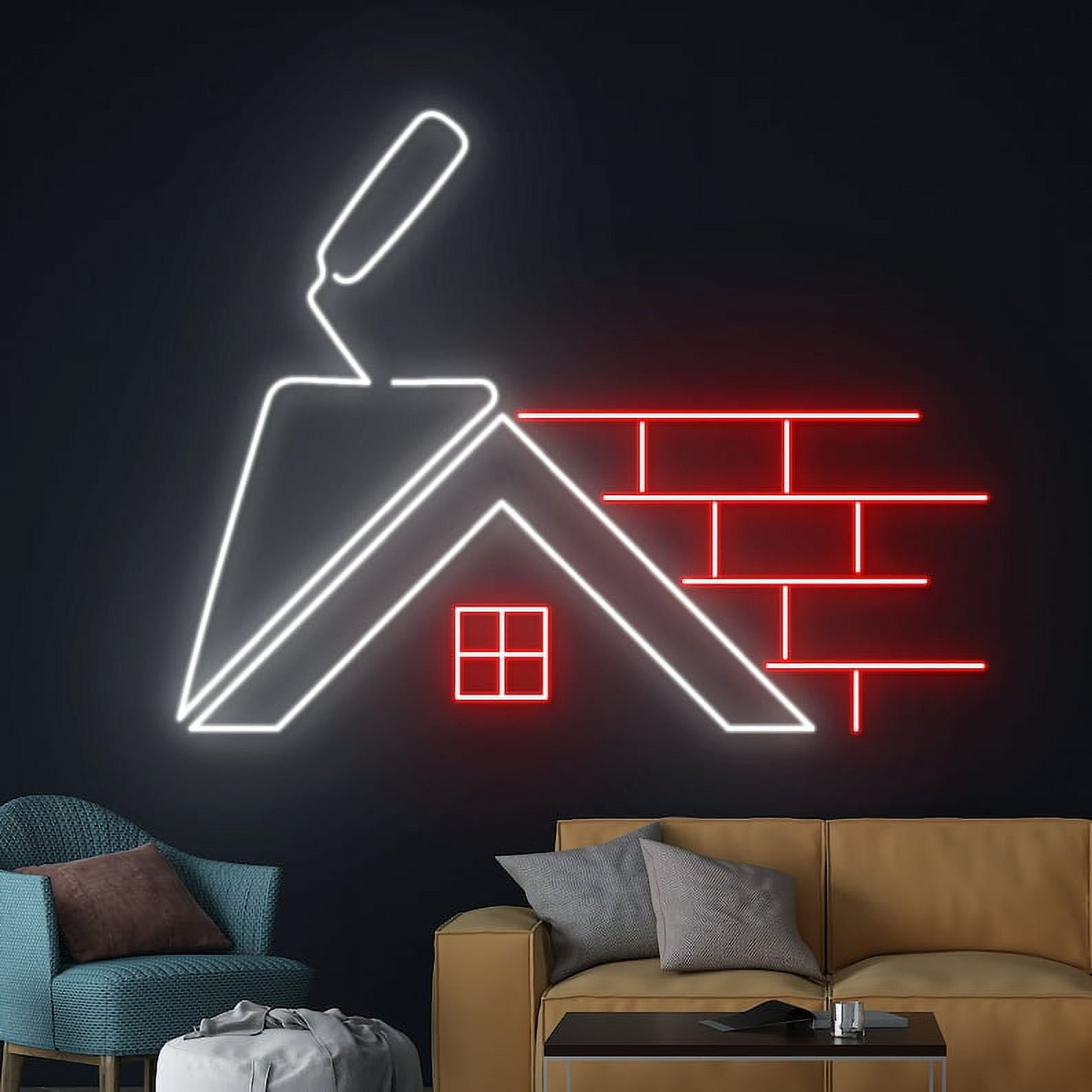Handmadetneonsign Custom House Building Led Sign, Construction Neon ...