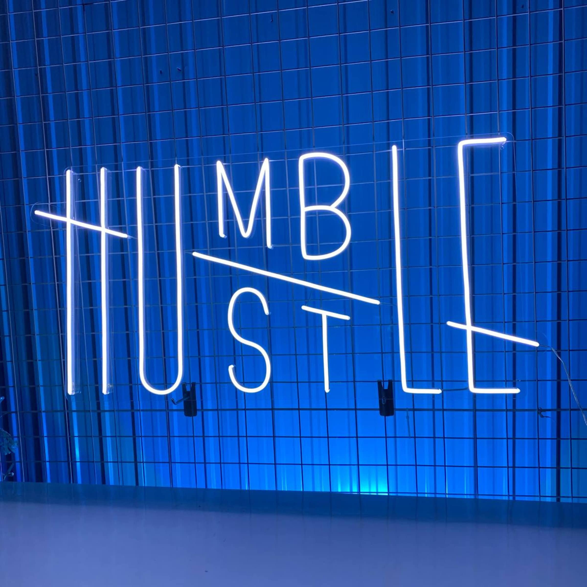 Handmadetneonsign Custom Humble Hustle Neon Sign, Personalized Name LED ...