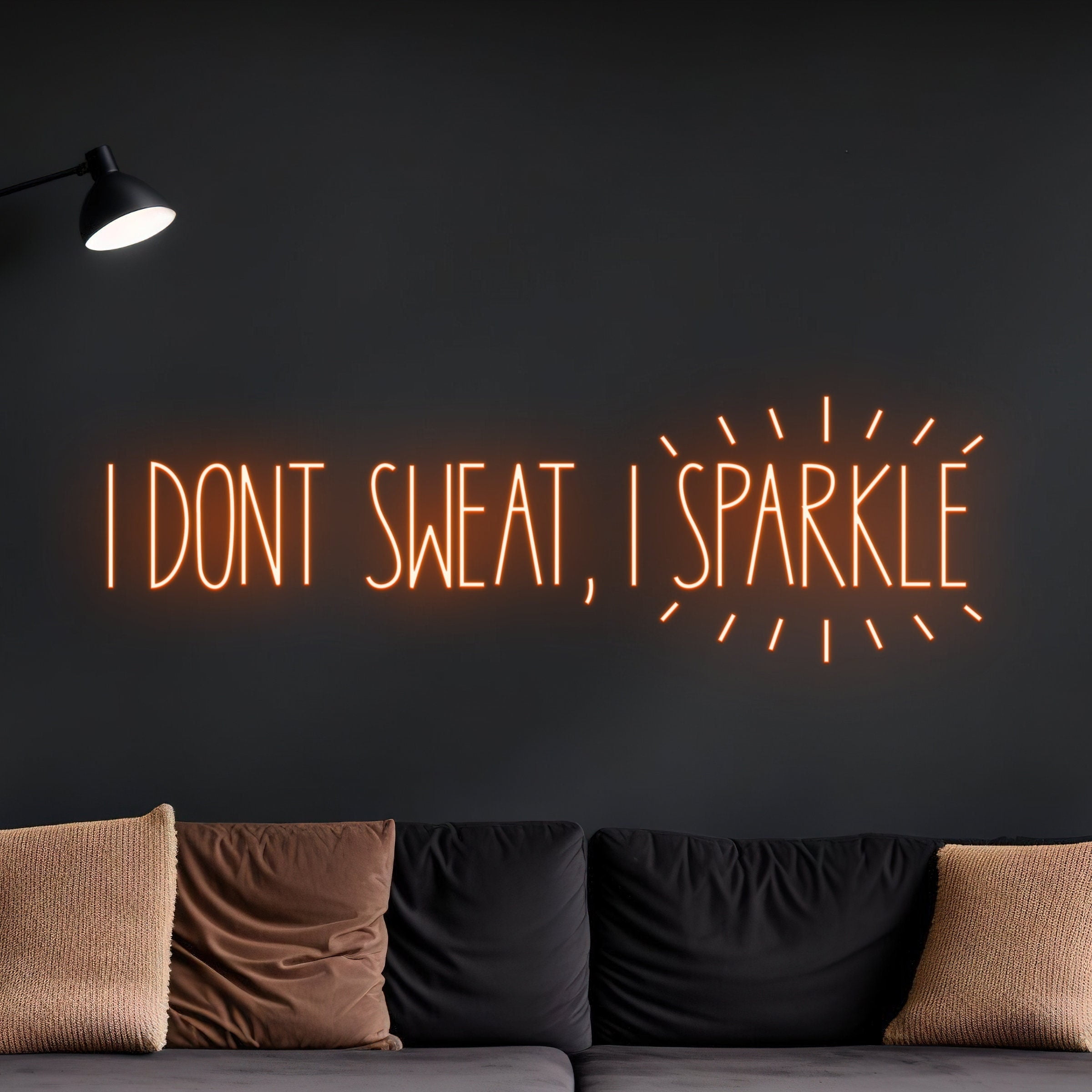 Handmadetneonsign Custom I Don't Sweat, I Sparkle Neon Sign, Custom ...