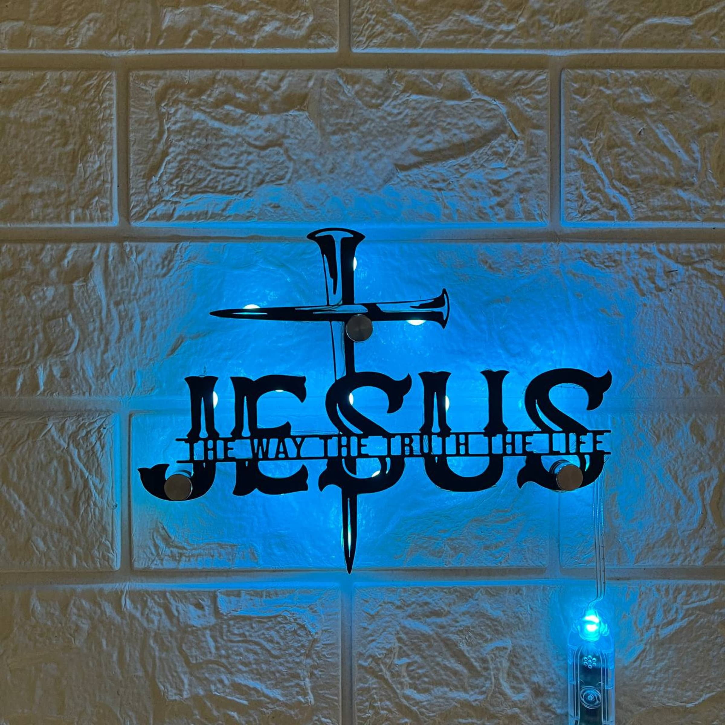 Handmadetneonsign Custom Jesus The Way The Truth The Life Metal Wall ...
