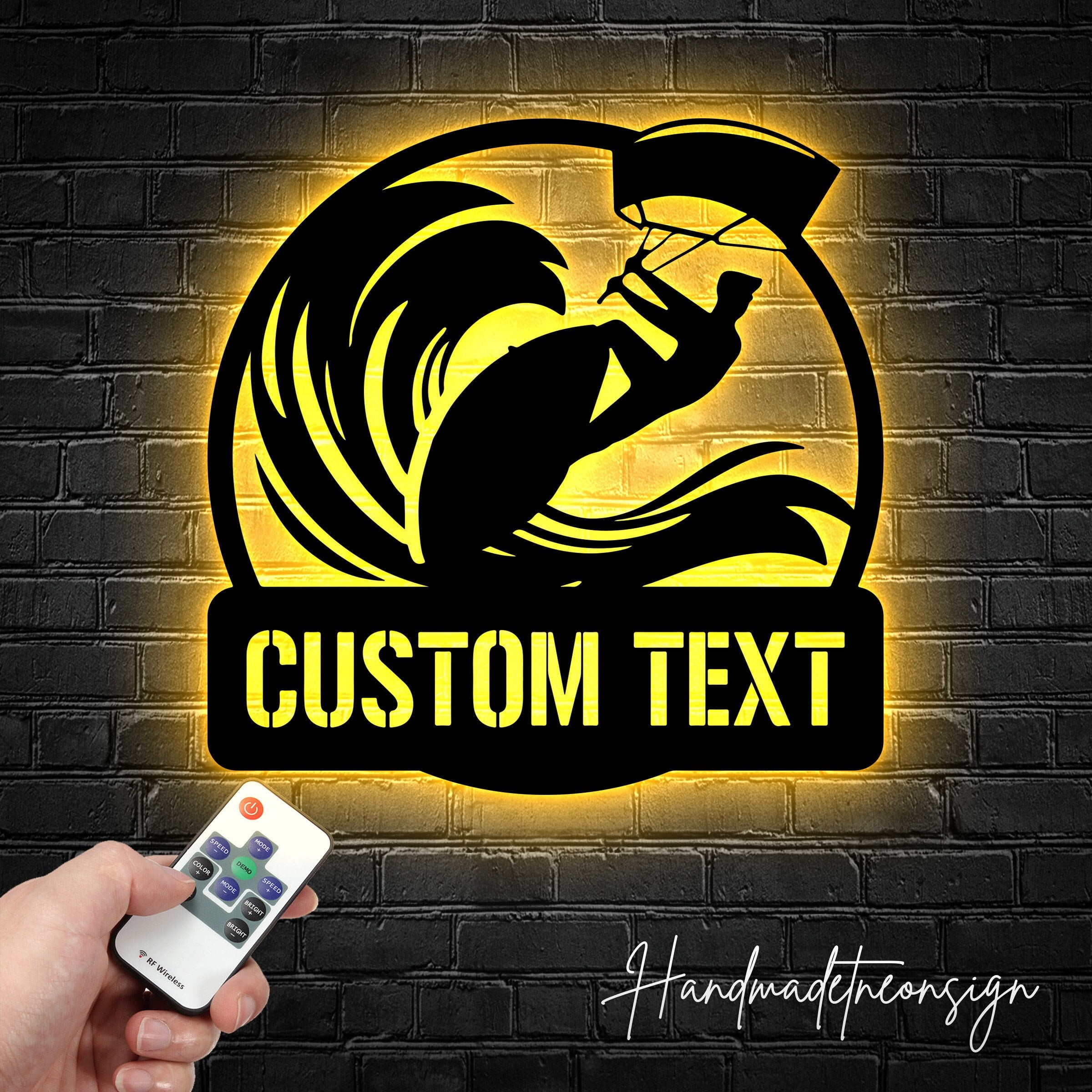 Handmadetneonsign Custom Kite Surfing Metal Wall Art LED Light ...