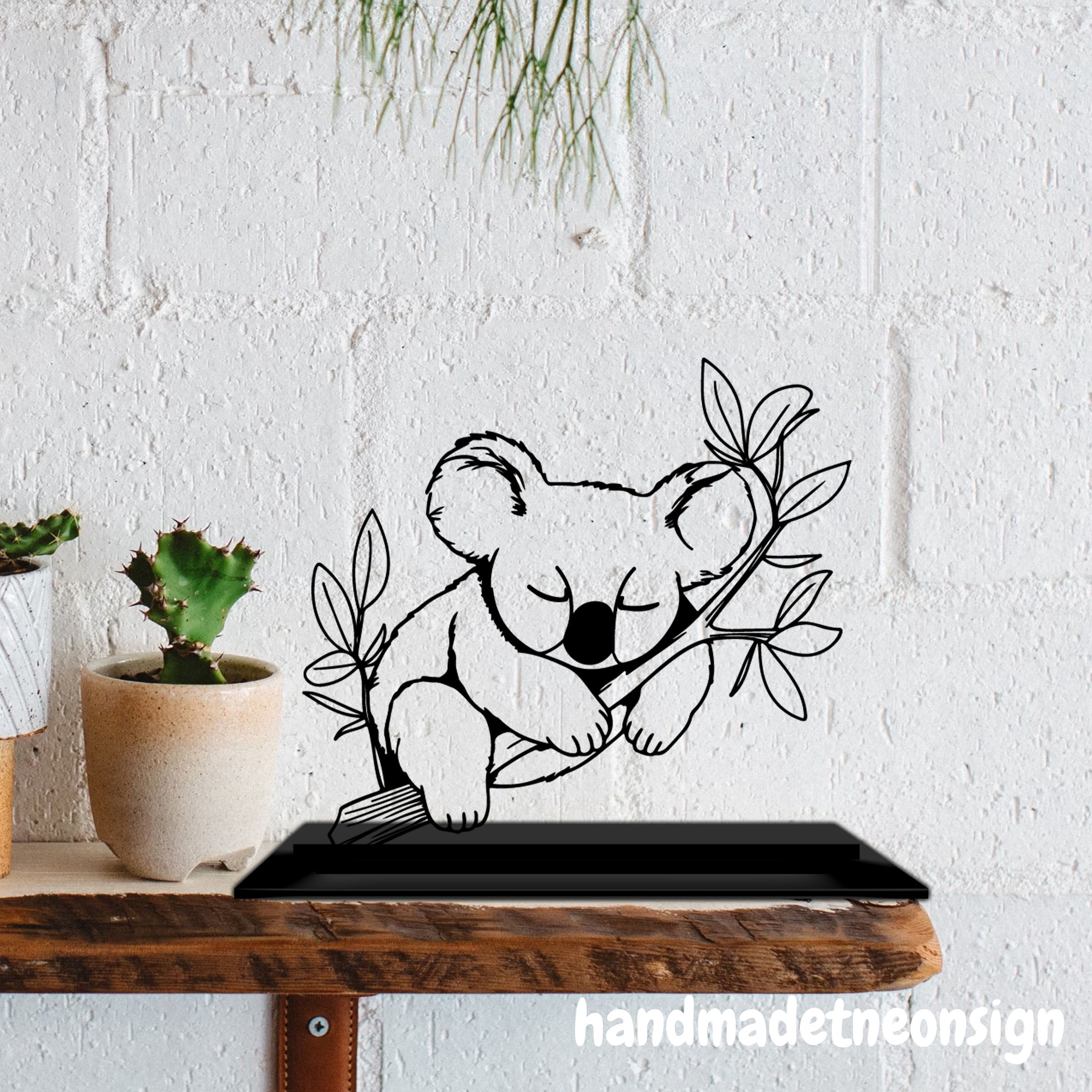 Handmadetneonsign Custom Koala Acrylic Stand, Koala Tabletop Decor ...