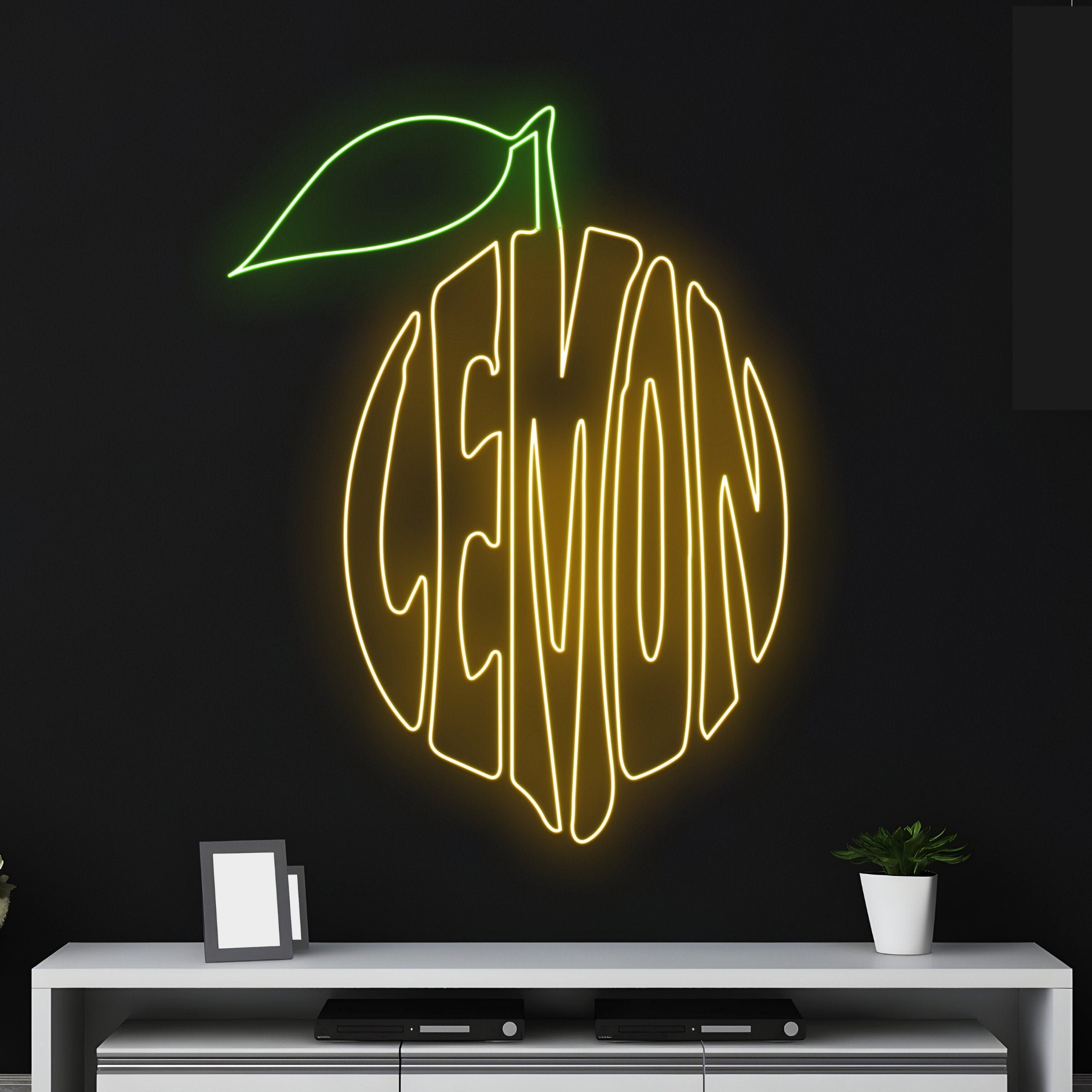 Handmadetneonsign Custom Lemon Neon Sign, Lemon LED Sign, Lemon Fruit ...