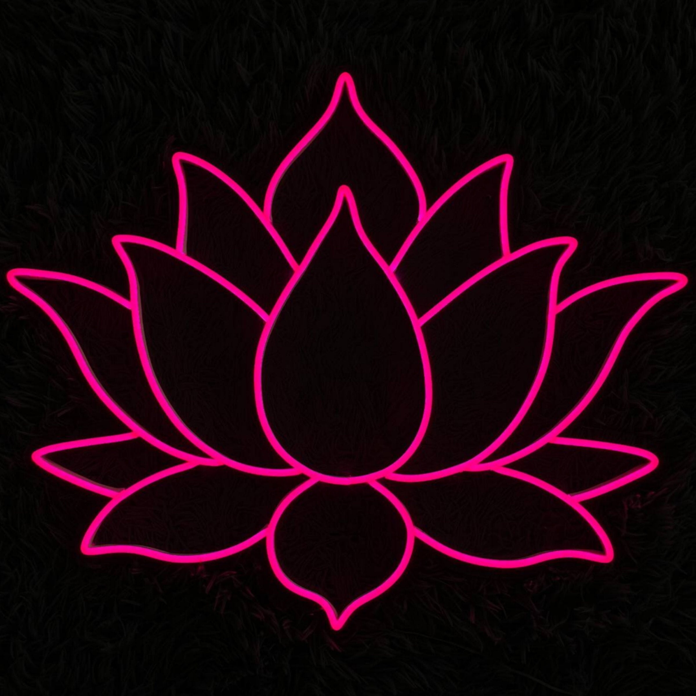 Handmadetneonsign Custom Lotus Flower Neon Sign, Lotus LED Light, Yoga ...