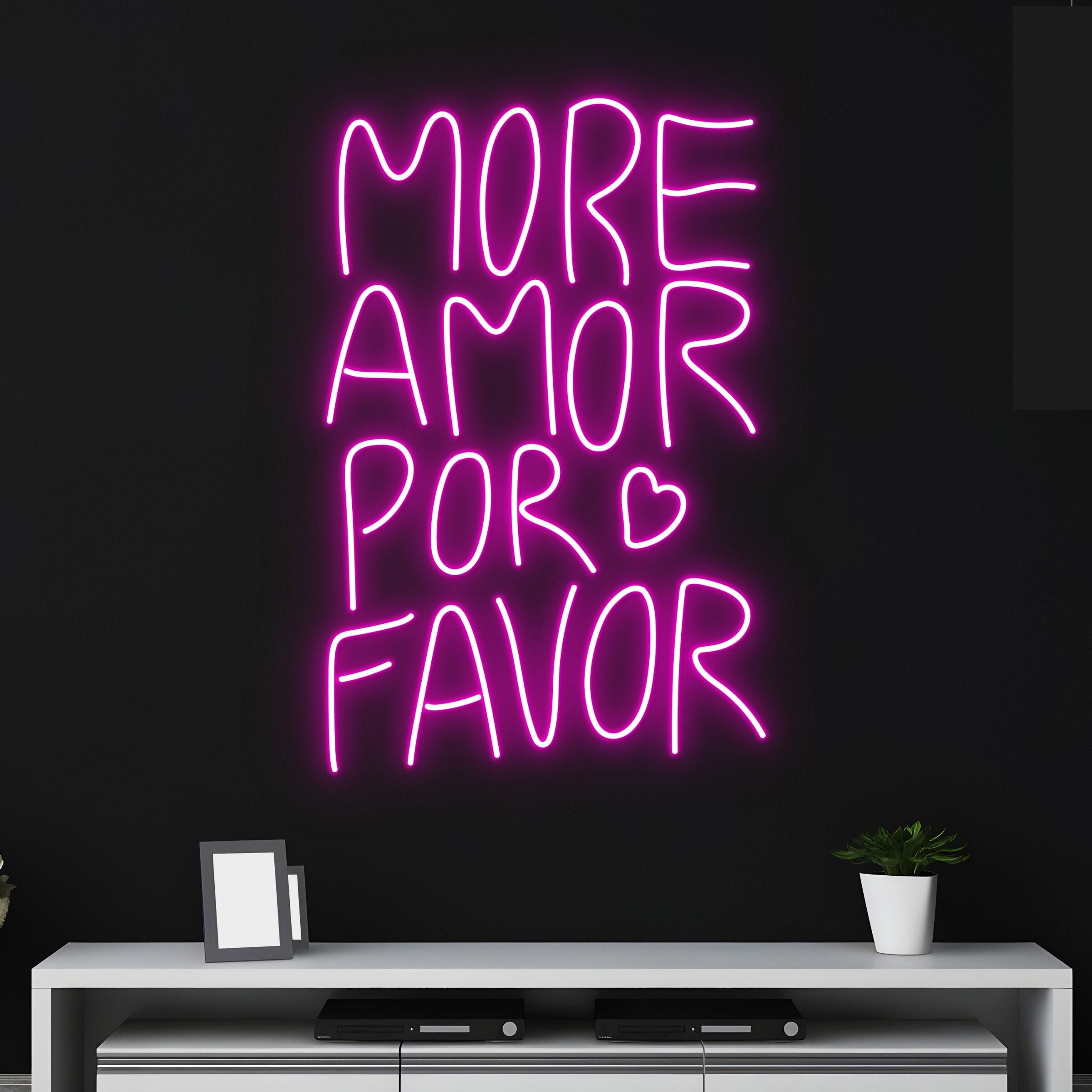 Handmadetneonsign Custom More Amor Por Favor Neon Sign, Custom Name LED ...