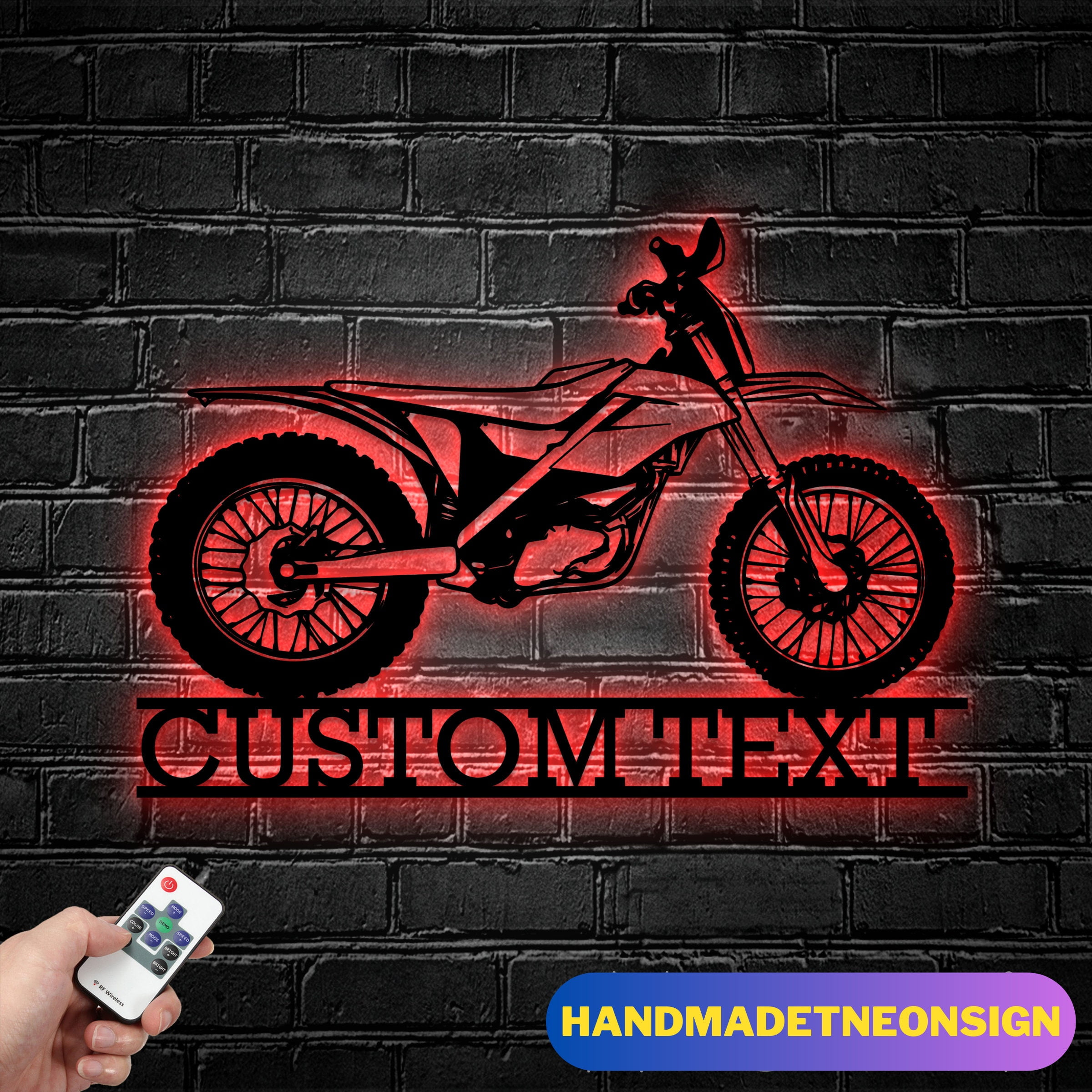 Handmadetneonsign Custom Motorbike Metal Wall Art LED Light ...