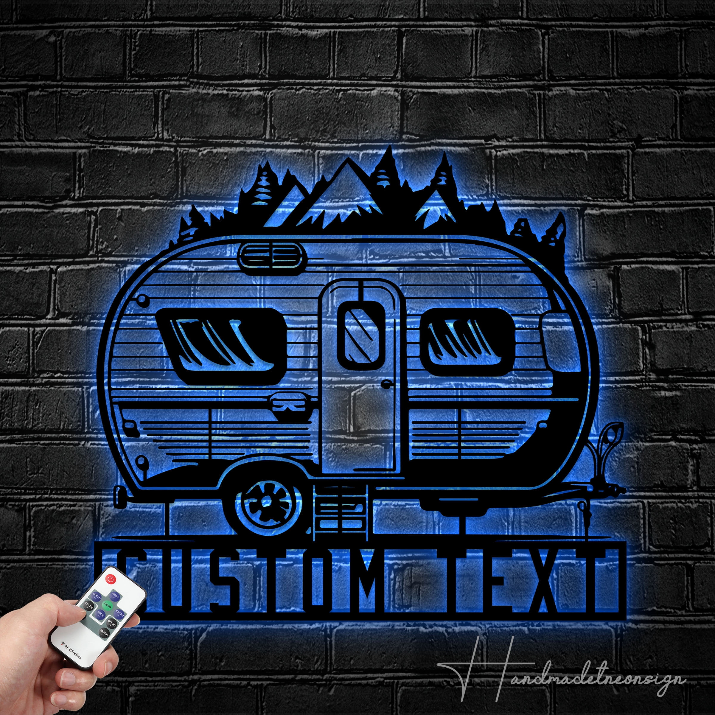 Handmadetneonsign Custom Name Camper Van Metal Wall Art LED Light, Wild ... Handmadetneonsign Custom Name Camper Van Metal Wall Art LED Light, Wild ...