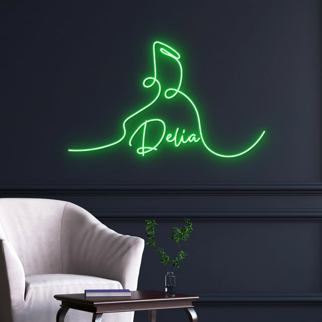 Handmadetneonsign Custom Name Music Note Neon Sign, Music Note Neon Led ...