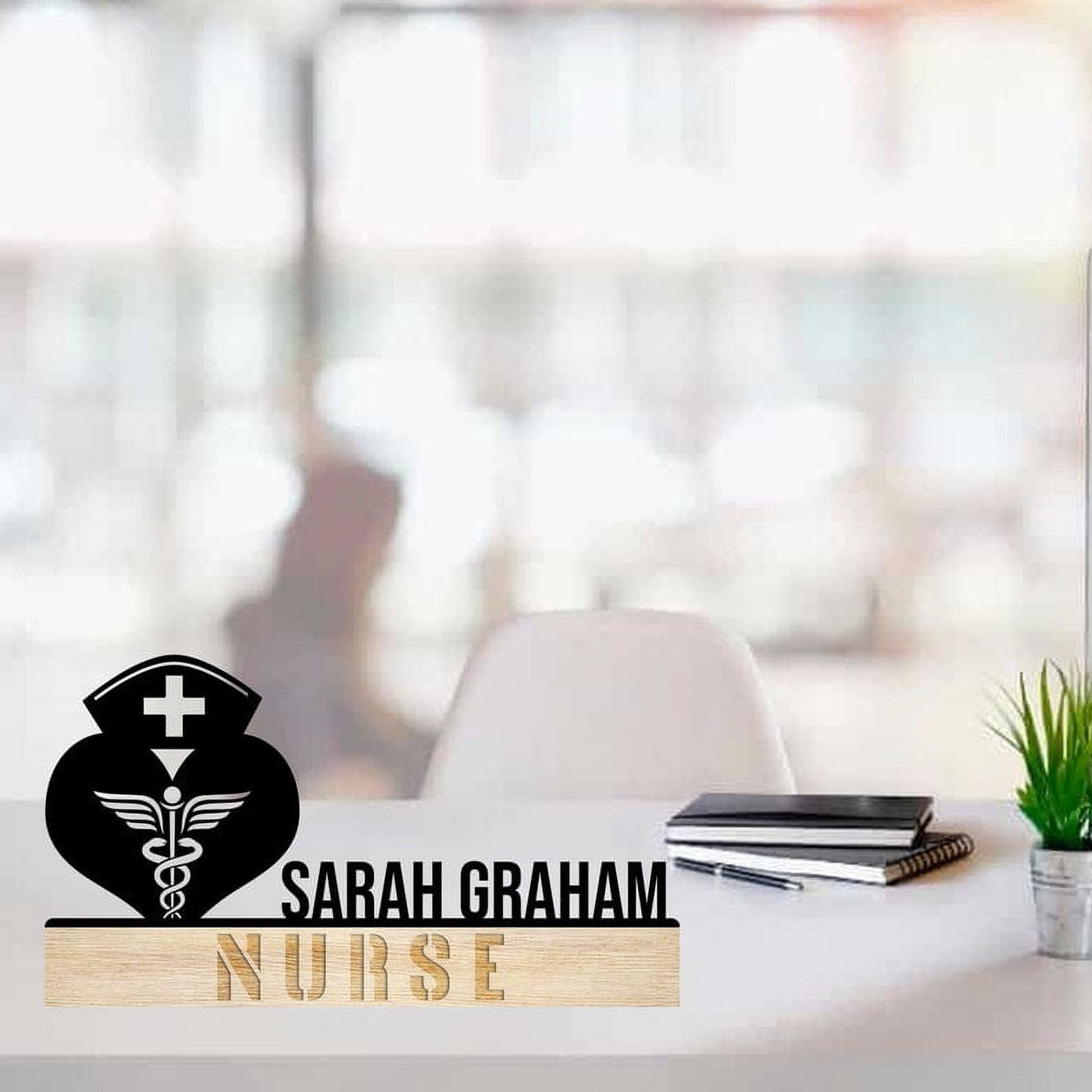 Handmadetneonsign Custom Nurse Desk Name Plate, Nurse Metal Nameplate ...