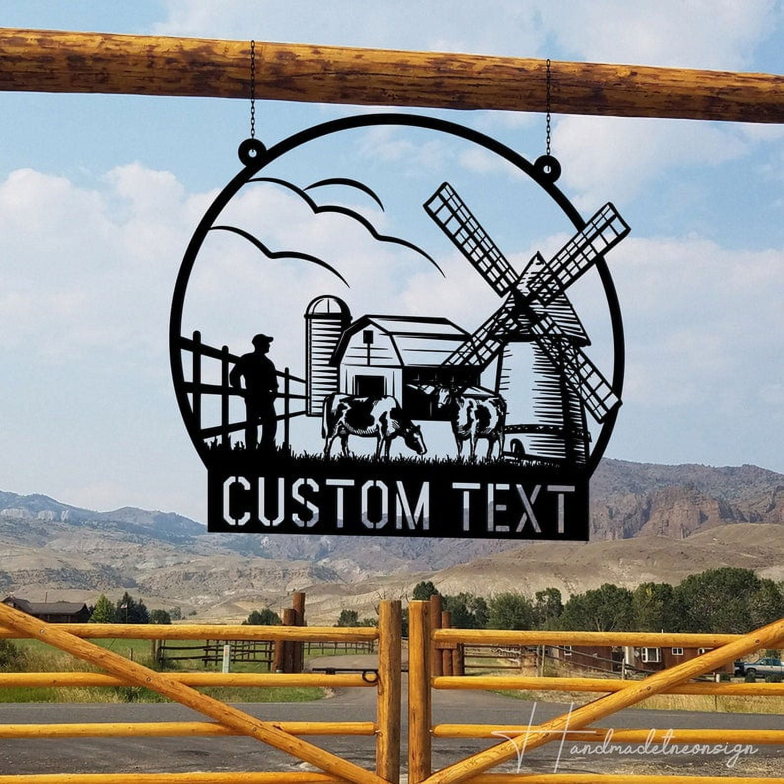 Handmadetneonsign Custom Outdoor Dairy Farm Metal Wall Art Hanging ...