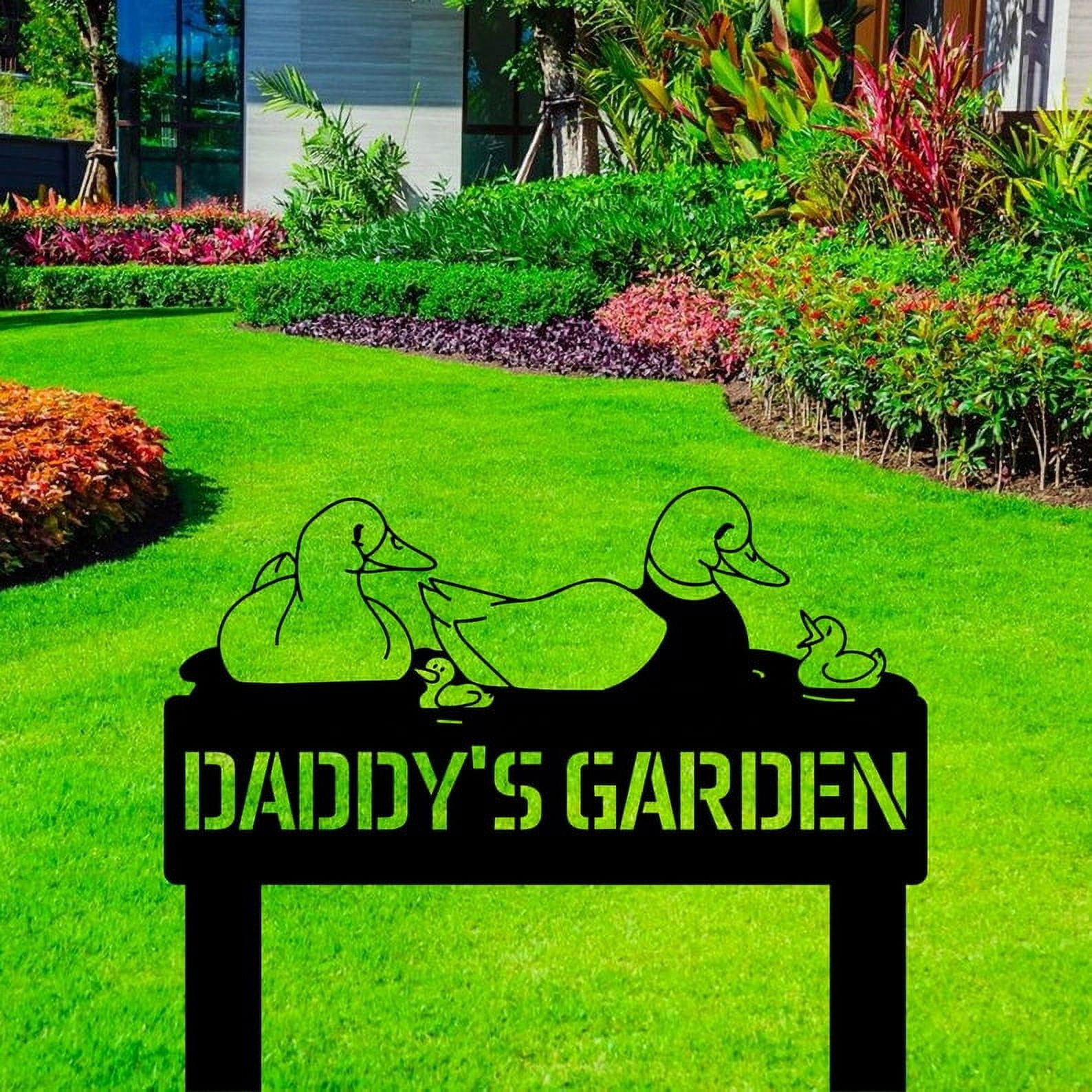 Handmadetneonsign Custom Outdoor Duck Family Metal Sign With Stakes ...