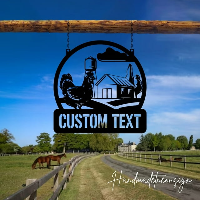 Handmadetneonsign Custom Outdoor Farmhouse Sign Hanging Metal Sign ...
