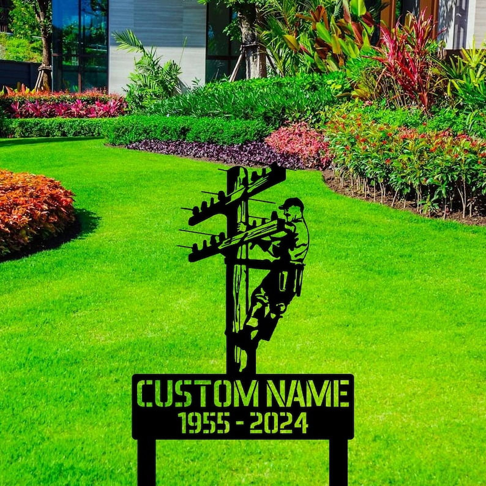Handmadetneonsign Custom Outdoor Memorial Electrician Metal Sign With ... Handmadetneonsign Custom Outdoor Memorial Electrician Metal Sign With ...