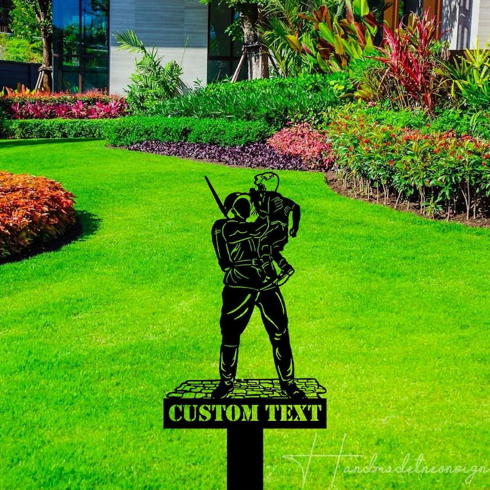 Handmadetneonsign Custom Outdoor Memorial Father Son Name Metal Sign ...