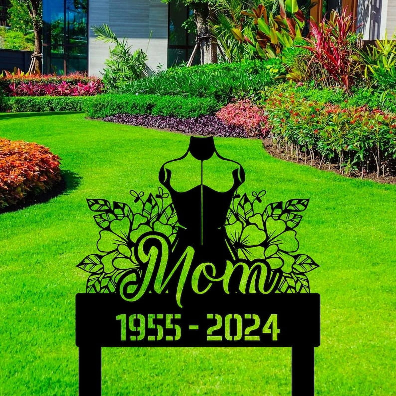 Handmadetneonsign Custom Outdoor Memorial Tailor Metal Sign With Stakes ...