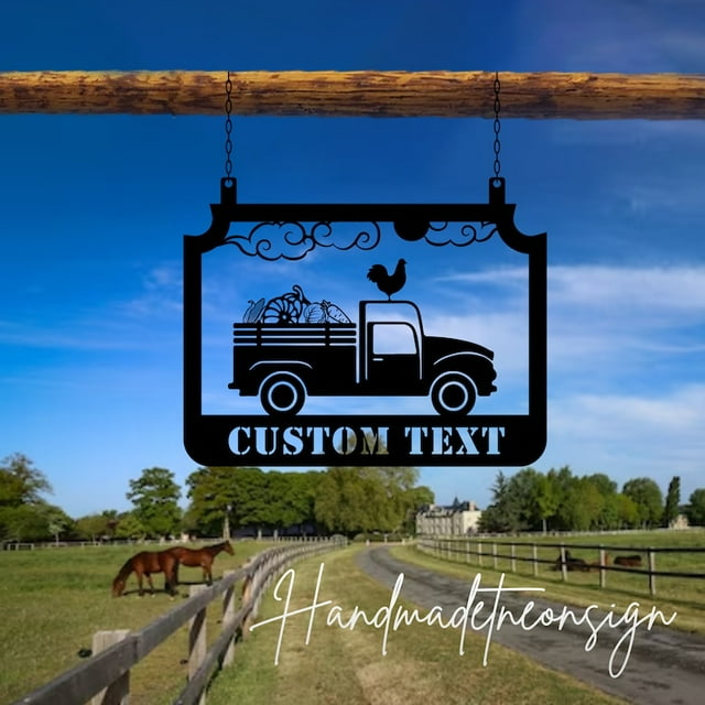 Handmadetneonsign Custom Outdoor Vegetable Farm Metal Wall Art Hanging ...