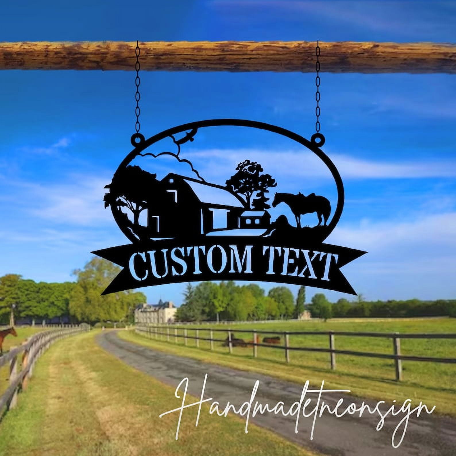 Handmadetneonsign Custom Outdoor Welcome to The Farm Metal Sign Hanging ...