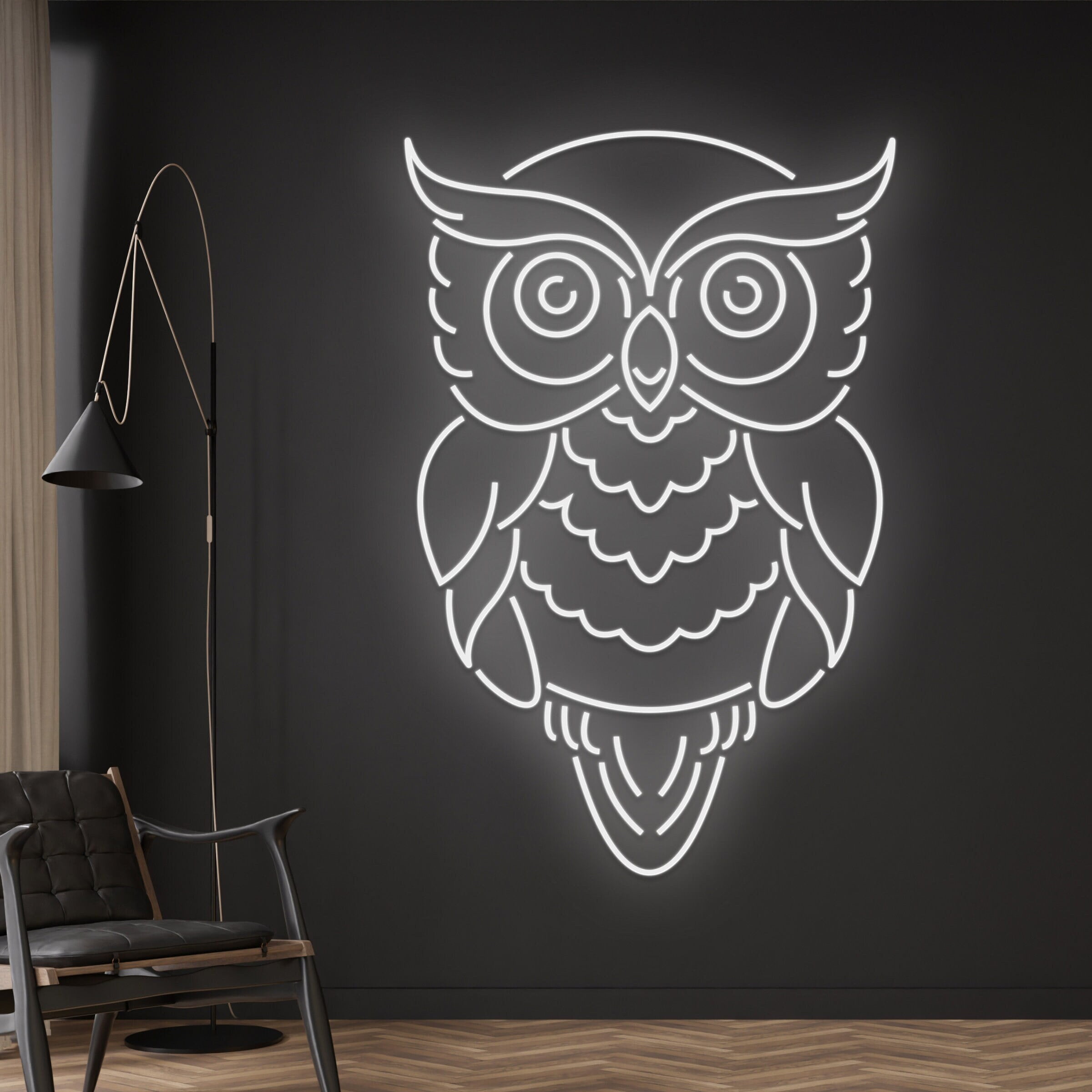 Handmadetneonsign Custom Owl Neon Sign, Owl LED Sign, Bird Neon Light ...