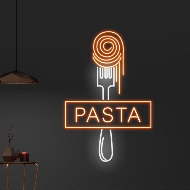 Handmadetneonsign Custom Pasta Neon Sign, Italian Noodle Led Light ...