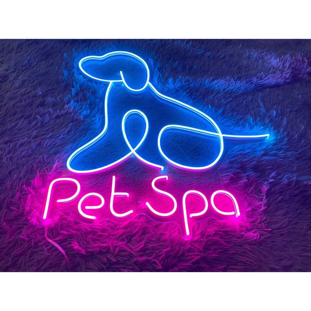 Handmadetneonsign Custom Pet Spa Neon Light, Dog Led Light, Pet Store ...