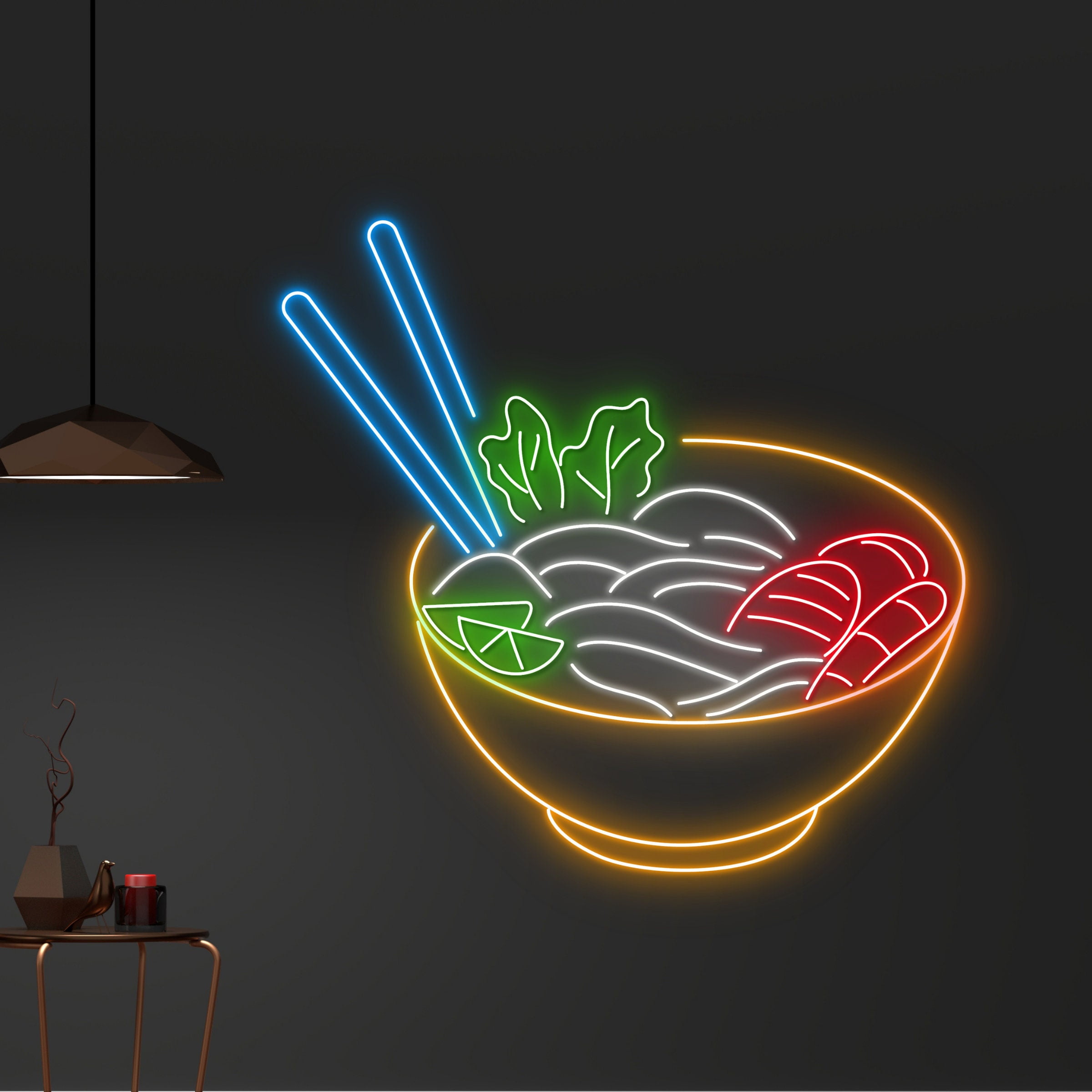 Handmadetneonsign Custom Pho Noodle Neon Sign, Pho Noodles Led Sign ...