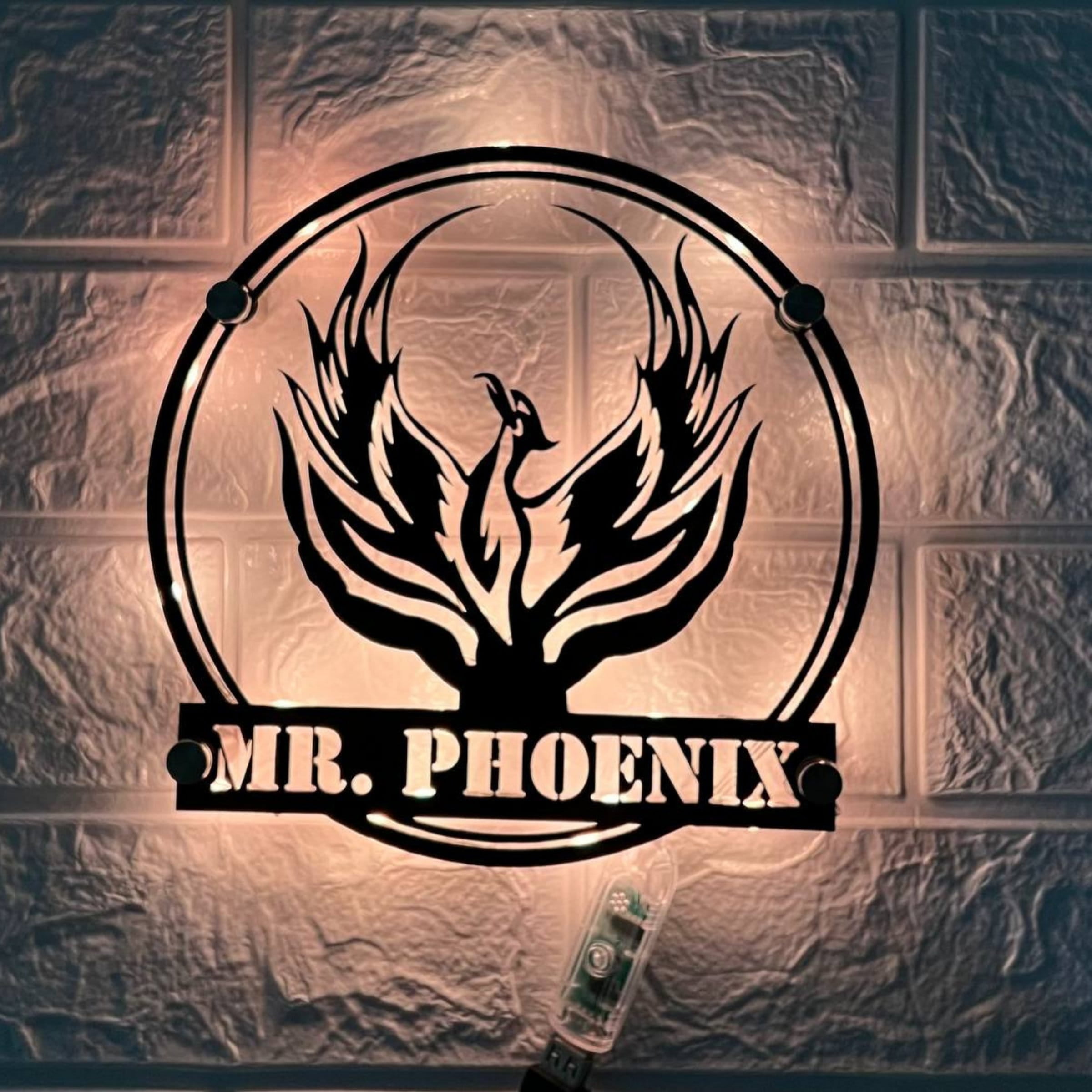 Handmadetneonsign Custom Phoenix Metal Wall Art LED Light ...