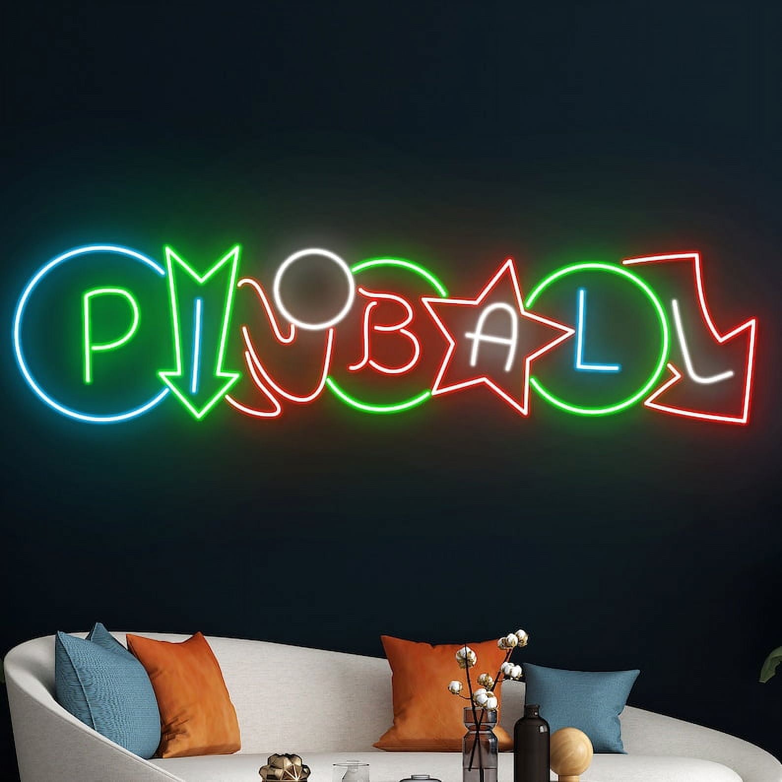 Handmadetneonsign Custom Pinball Neon Sign, Pinball Led Light, Pinball ...