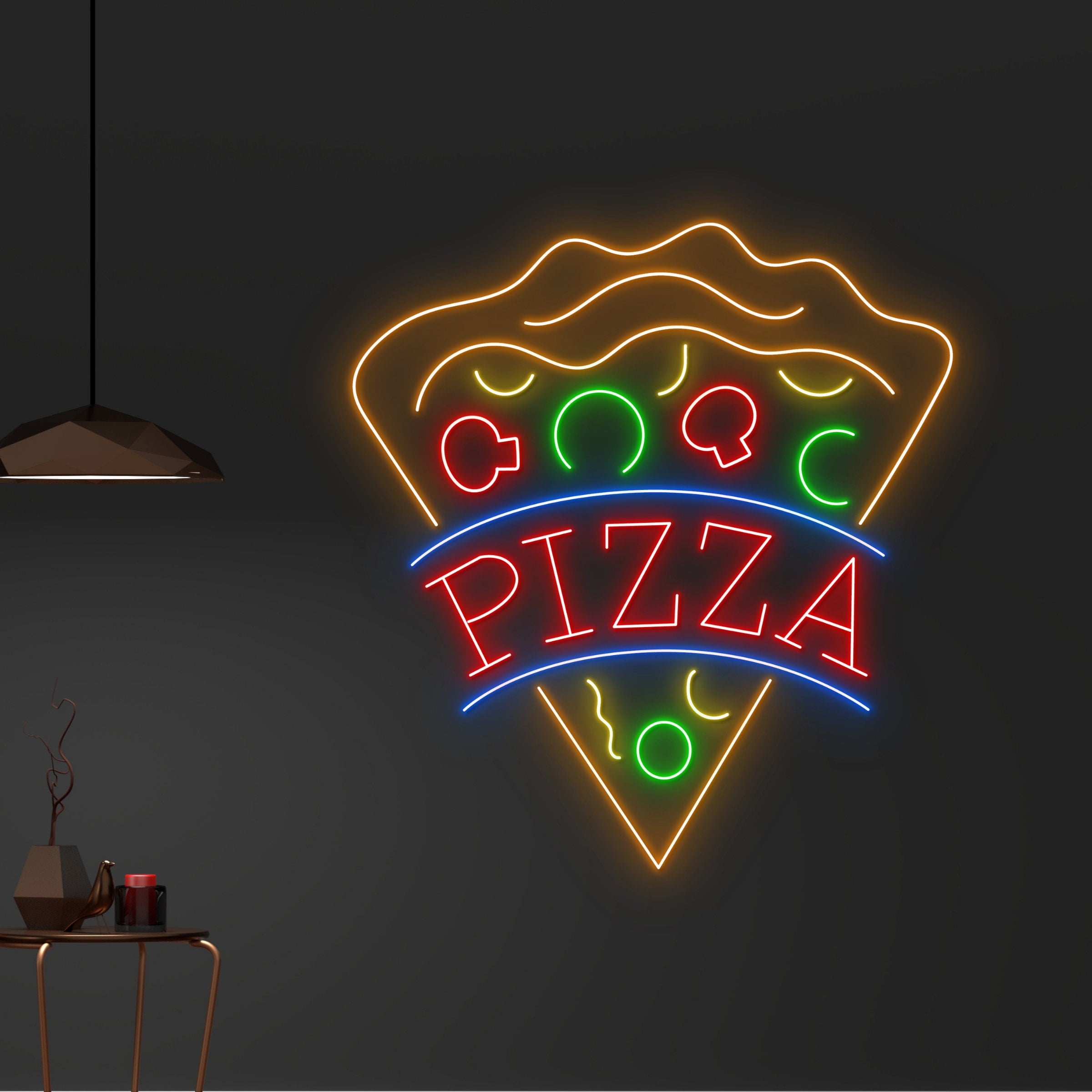 Handmadetneonsign Custom Pizza Neon Sign, Pizza Slice Neon Light, Italy ...